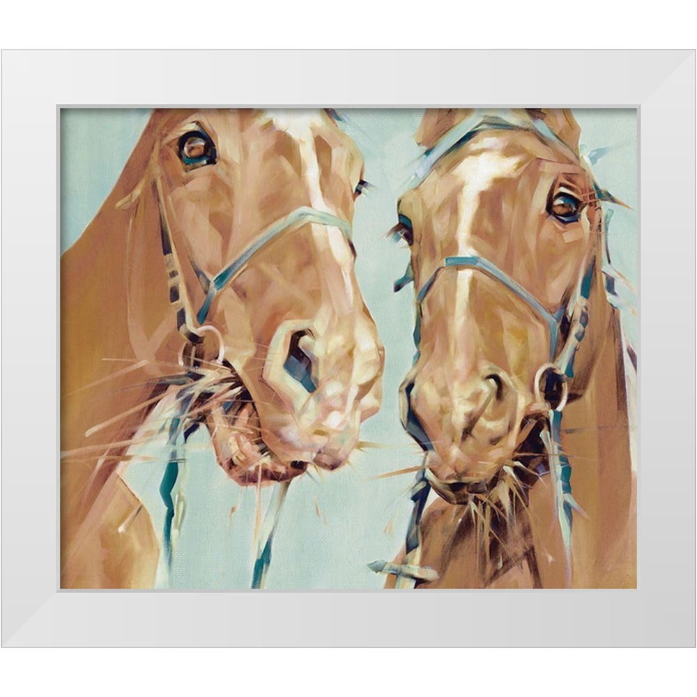 Droug, Anya 14x12 White Modern Wood Framed Museum Art Print Titled - Horses - Walmart.com
