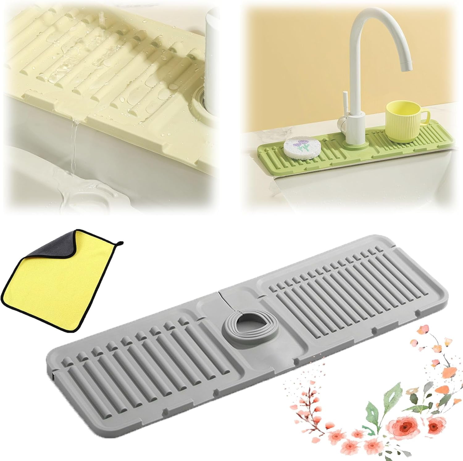 Drowning Pads for Kitchen Faucet,Faucet Mat for Kitchen Sink,2024 ...