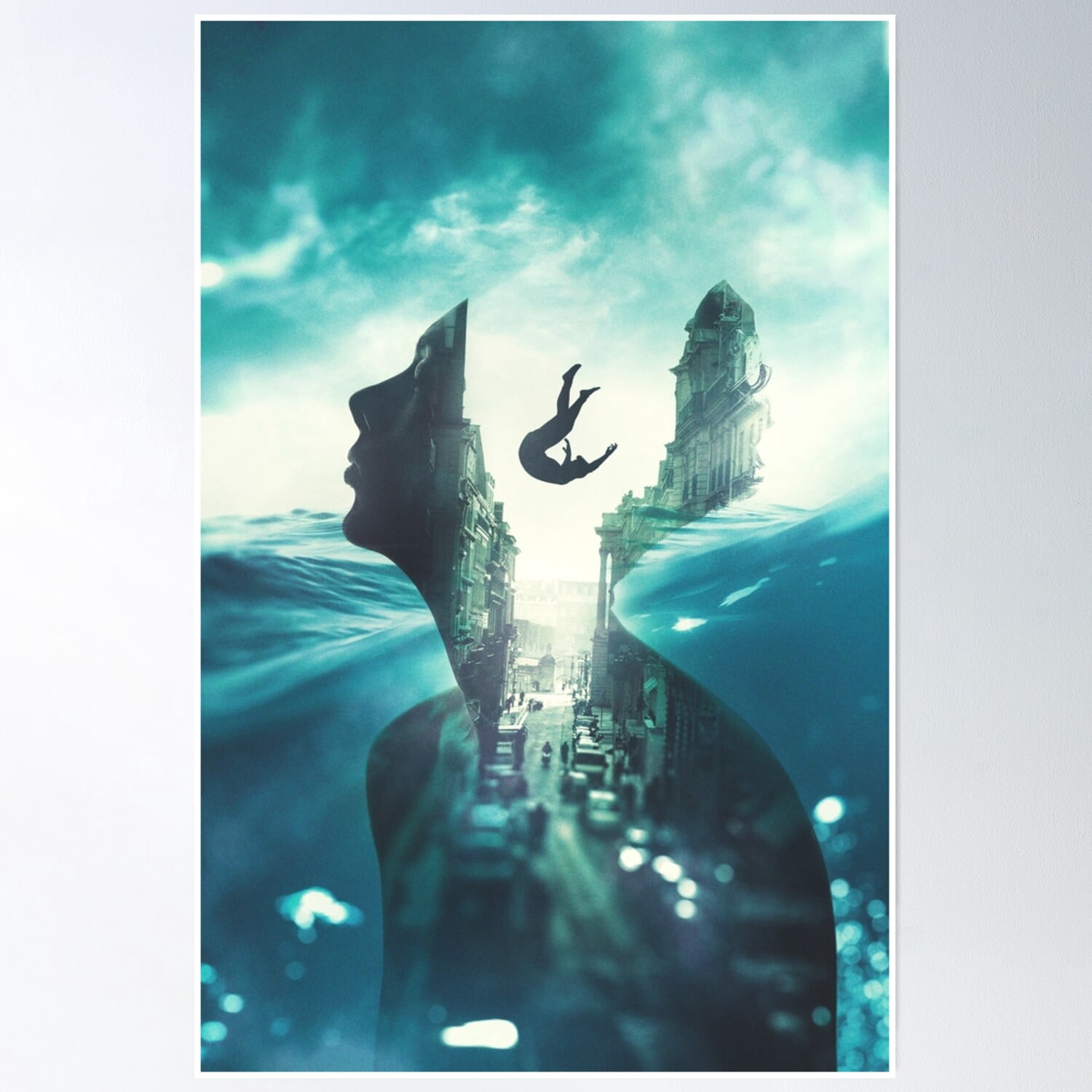 Drowning Poster Wall Art, Modern Wall Decor, 12x18 UNFRAMED - Walmart.com
