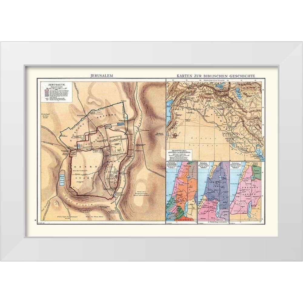 Droysen 18x13 White Modern Wood Framed Museum Art Print Titled ...