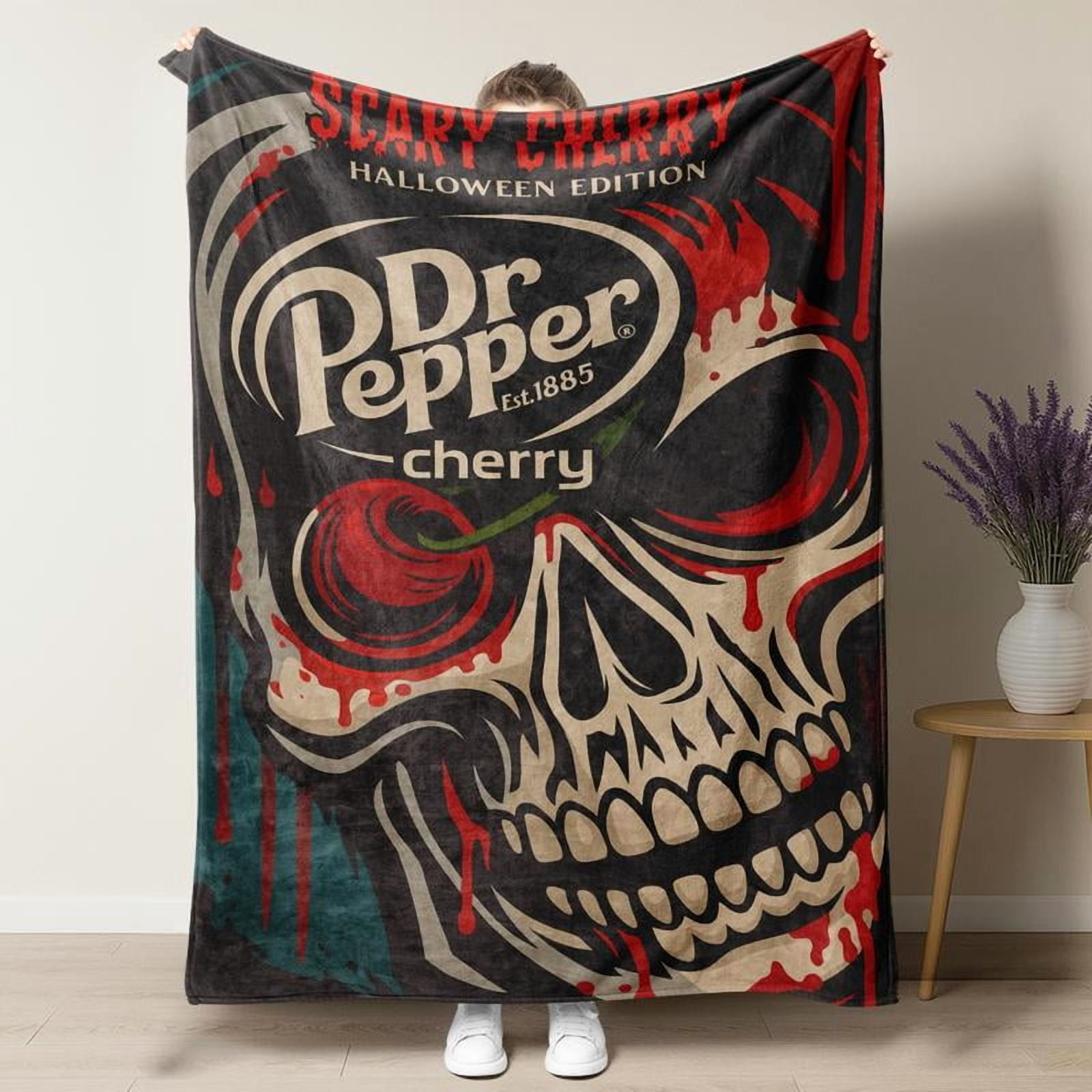 Drpepper Cherry flavor Flannel Throw Blanket - Versatile For Sofa, Bed ...