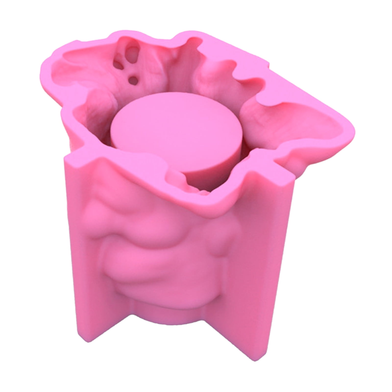 Drrntien Flower Pot Mold 3D Man Face Tree Stump Cement Silicone Mould ...