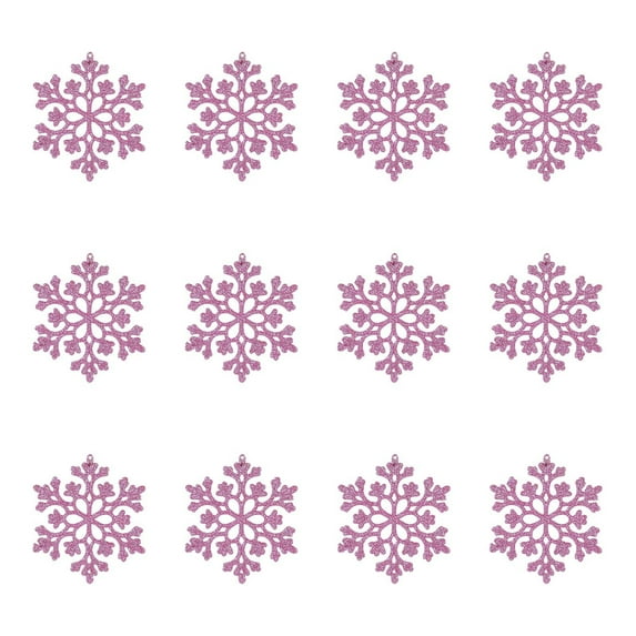Drses 12pcs Christmas Decorations 10CM Snowflake Plastic Snowflake ...