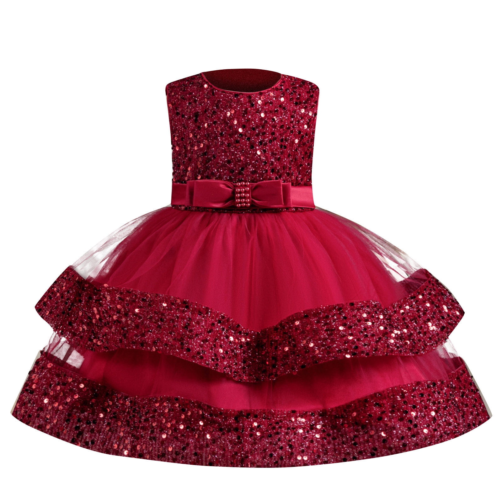 Drses Flower Girl Dress Ruffle Tulle Toddler Wedding Pageant Ceremony ...