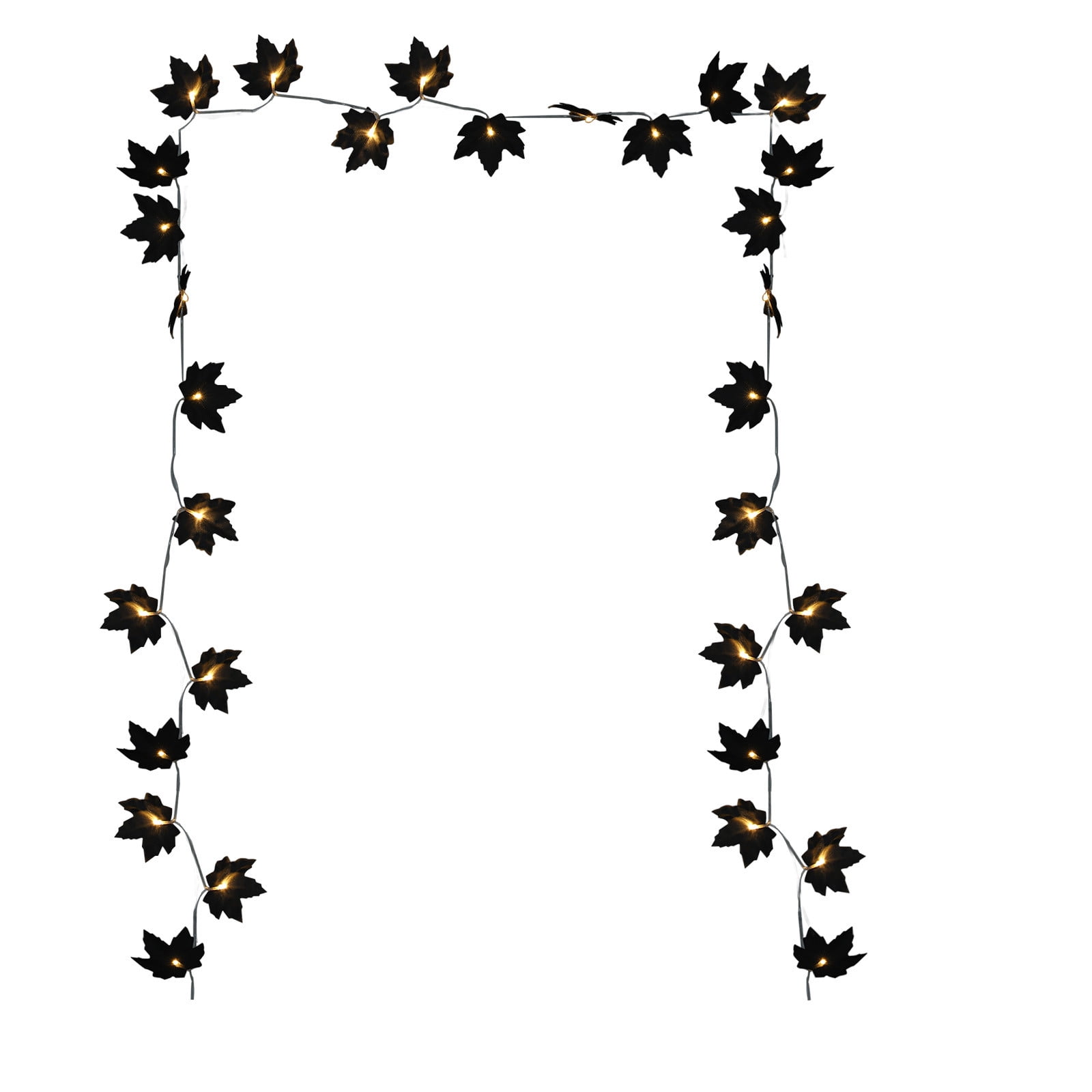 Drses‌‌ Halloween Decorations Lighted Fall Garland Total 20Ft 50 LED ...