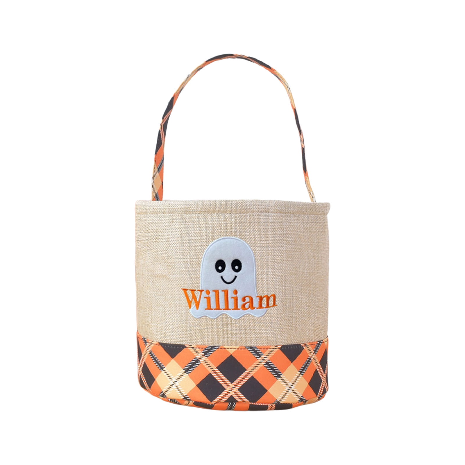 Drses‌‌ Halloween Ghosts Imitation Linen Plaid Storage Baskets Shopping ...