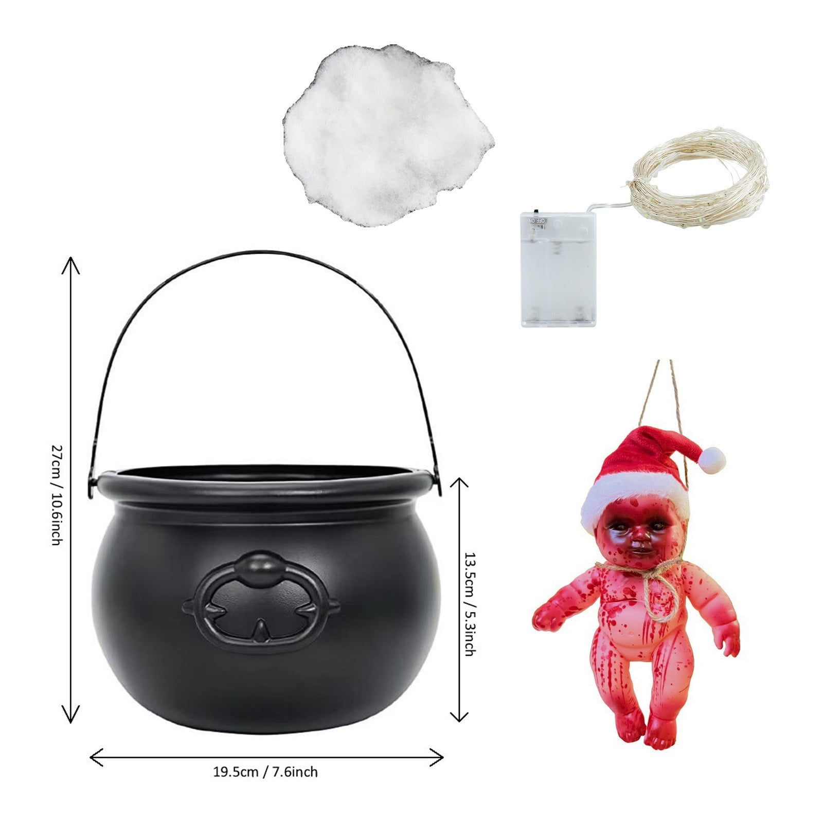 Drses‌‌ Halloween Venue Decoration Props Horror Doll Jars Trick And ...