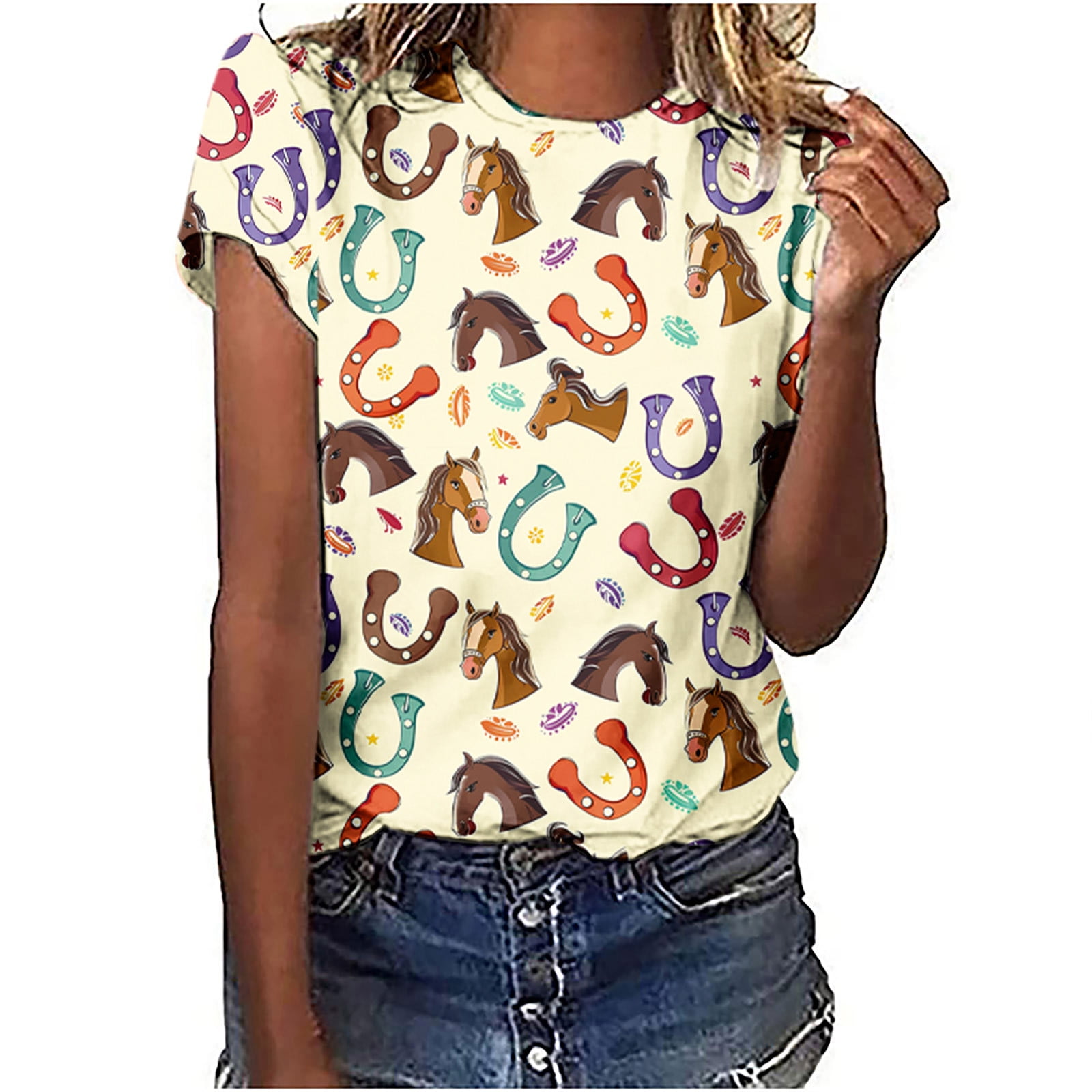 Drses Horse Lover T-Shirt Women Western Horse Gifts for Girls Western ...