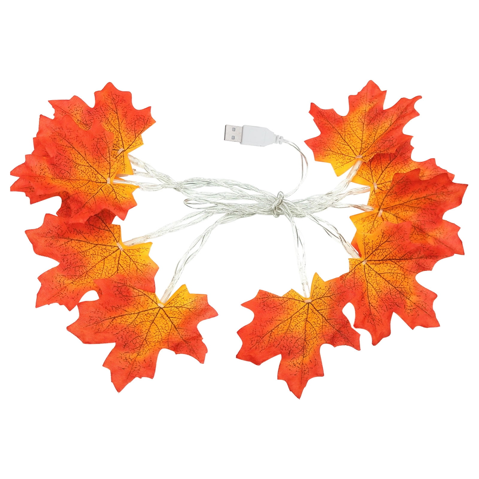 Drses‌‌ Thanksgiving Maple Leaf Lamp String Garden Party Room Ins ...