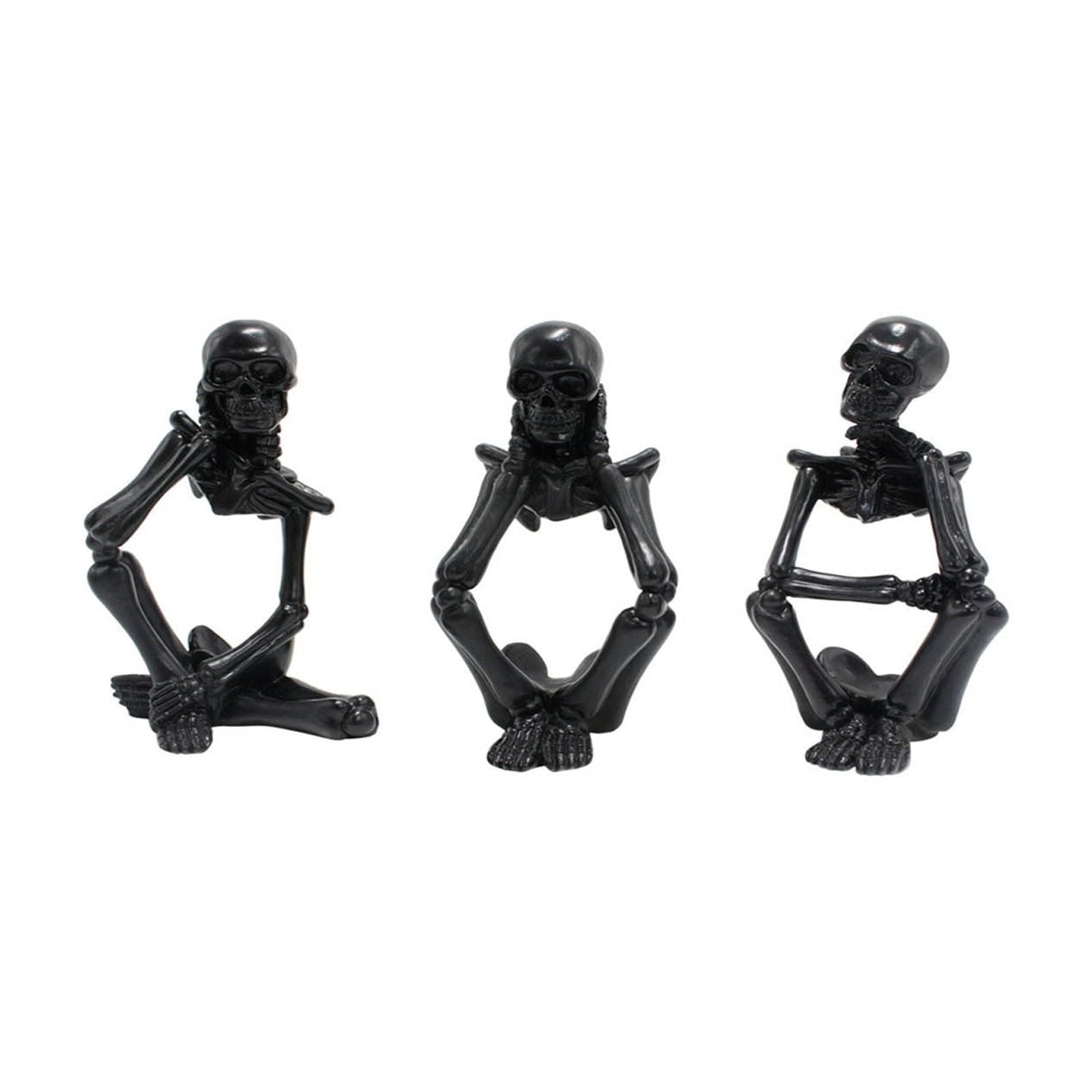 Drses‌‌ White Thinking Skeleton Snake Halloween Horror Decorative Resin ...