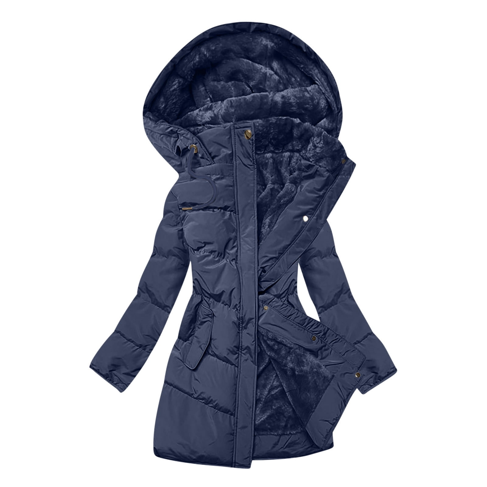 Drses Winter Coats For Women With Hood Fleece Lined Thicken Puffer Coat ...