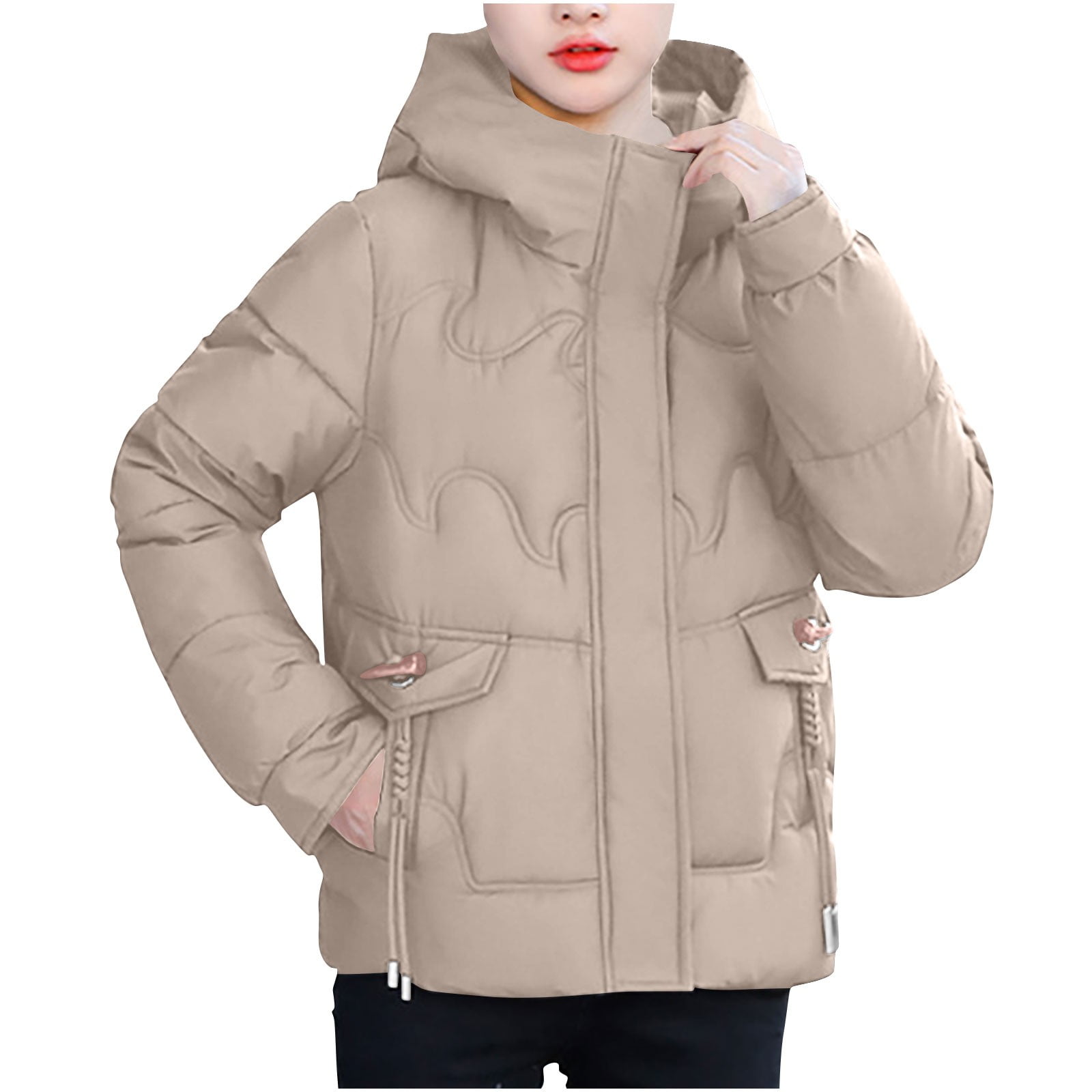 Drses Winter Coats for Women Turtleneck Puffer Jacket Quilted Down Coat ...