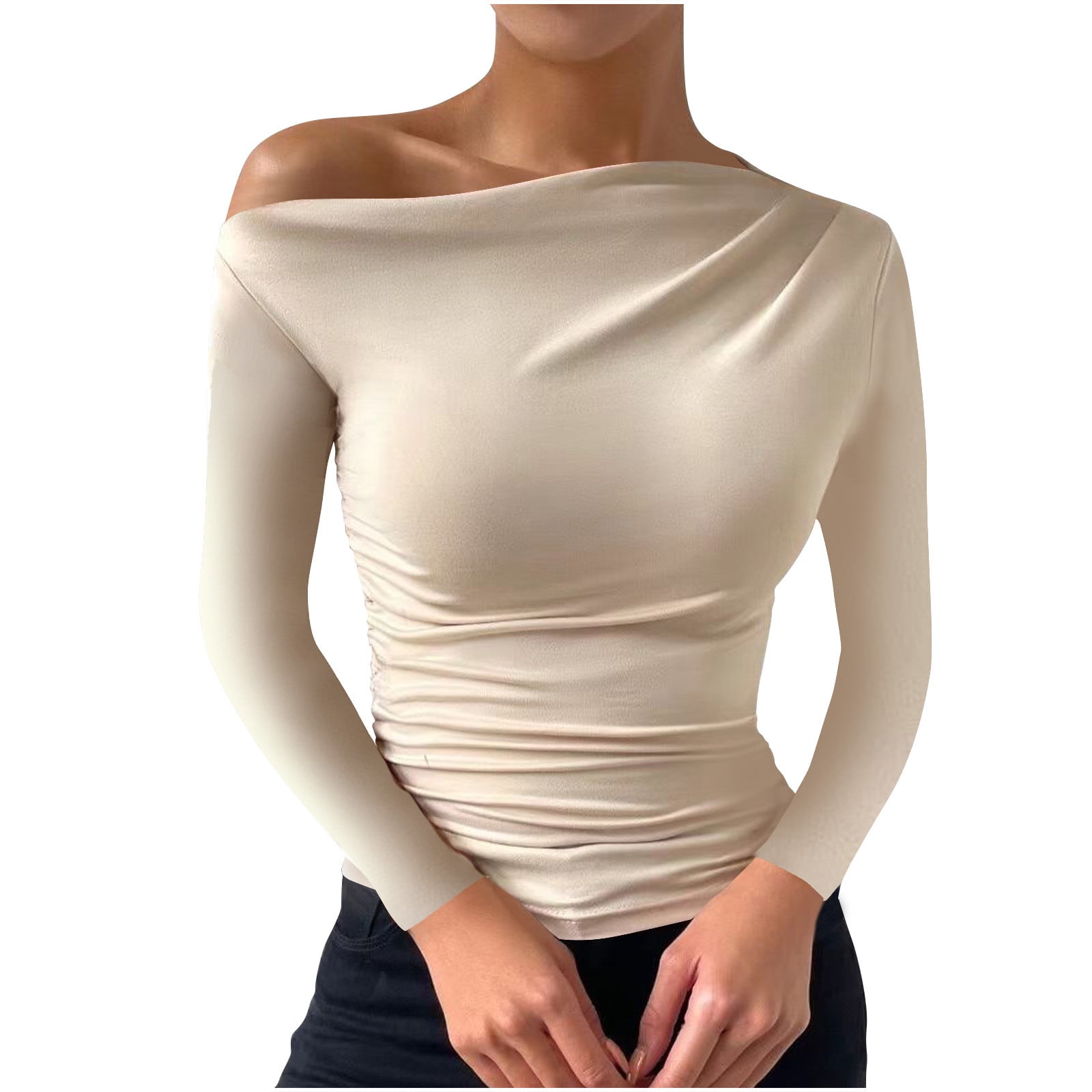 Drses Women Sexy Off Shoulder Top Slim Fit Long Sleeve Going Out