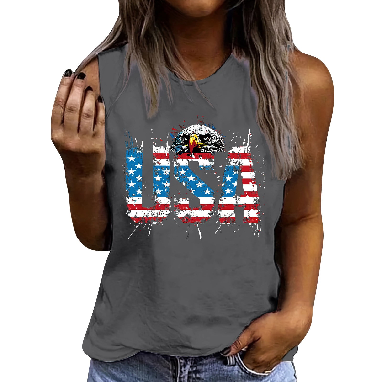 ‌Drses ‌Women's American Flag Tank Tops - Patriotic Stars & Stripes ...