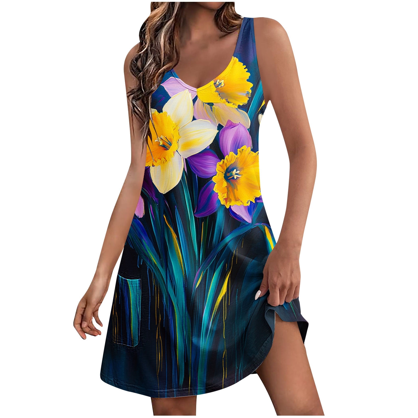 Drses‌‌ ‌‌‌‌‌‌‌‌‌‌‌‌‌‌‌Women's Floral Print Sundress | Sleeveless V ...