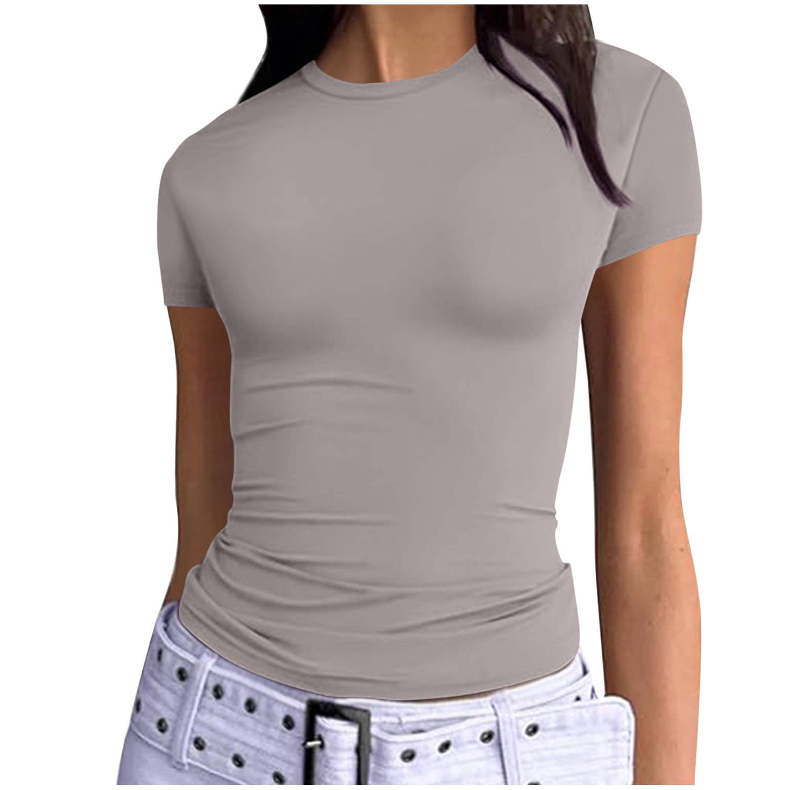 Drses‌‌ ‌‌‌‌‌‌‌‌‌‌‌‌‌‌‌‌Women's Slim Fit Crew Neck T-Shirt - Basic ...