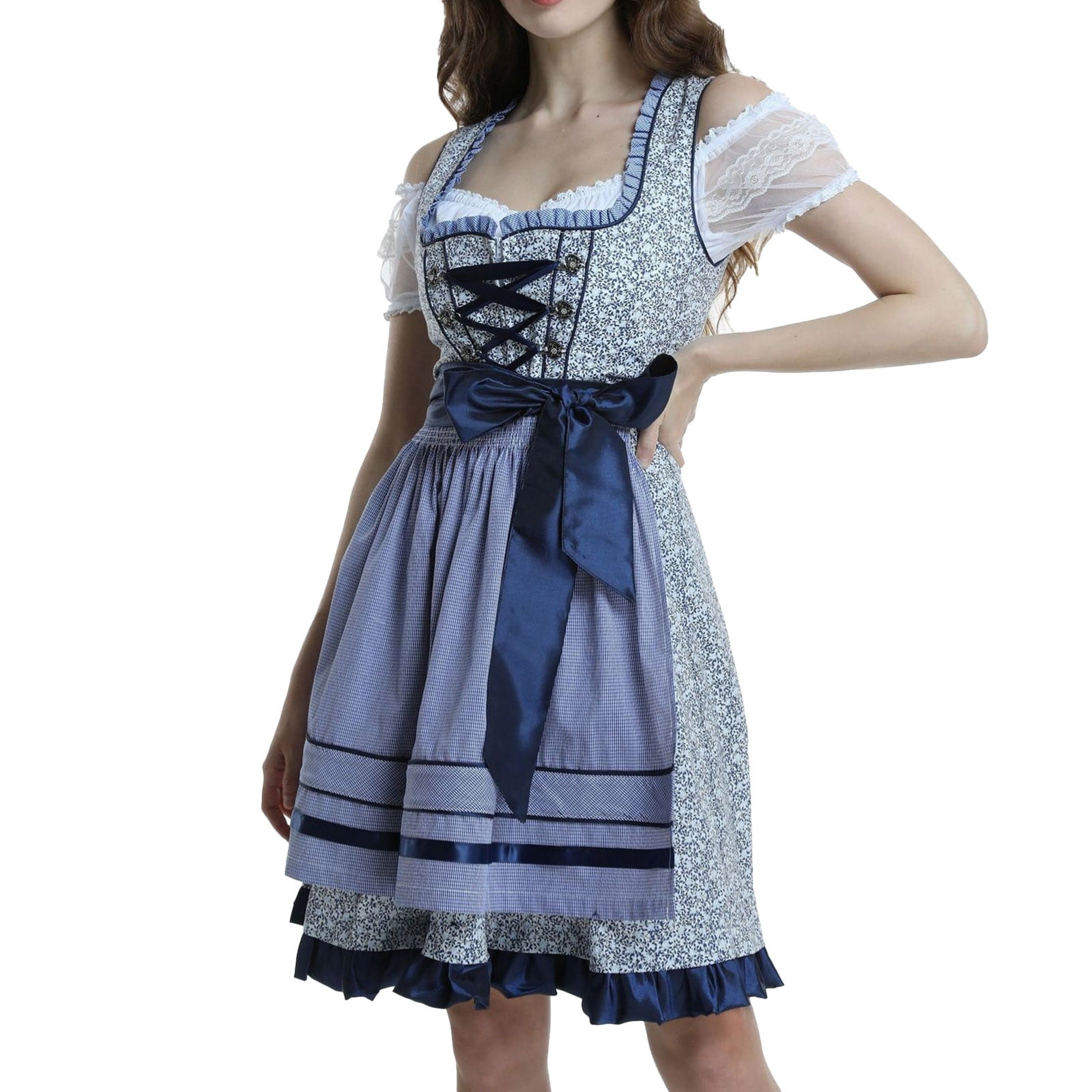 Drses Womens Boho Summer Dresses Costume Maidservant Cosplay Dress ...