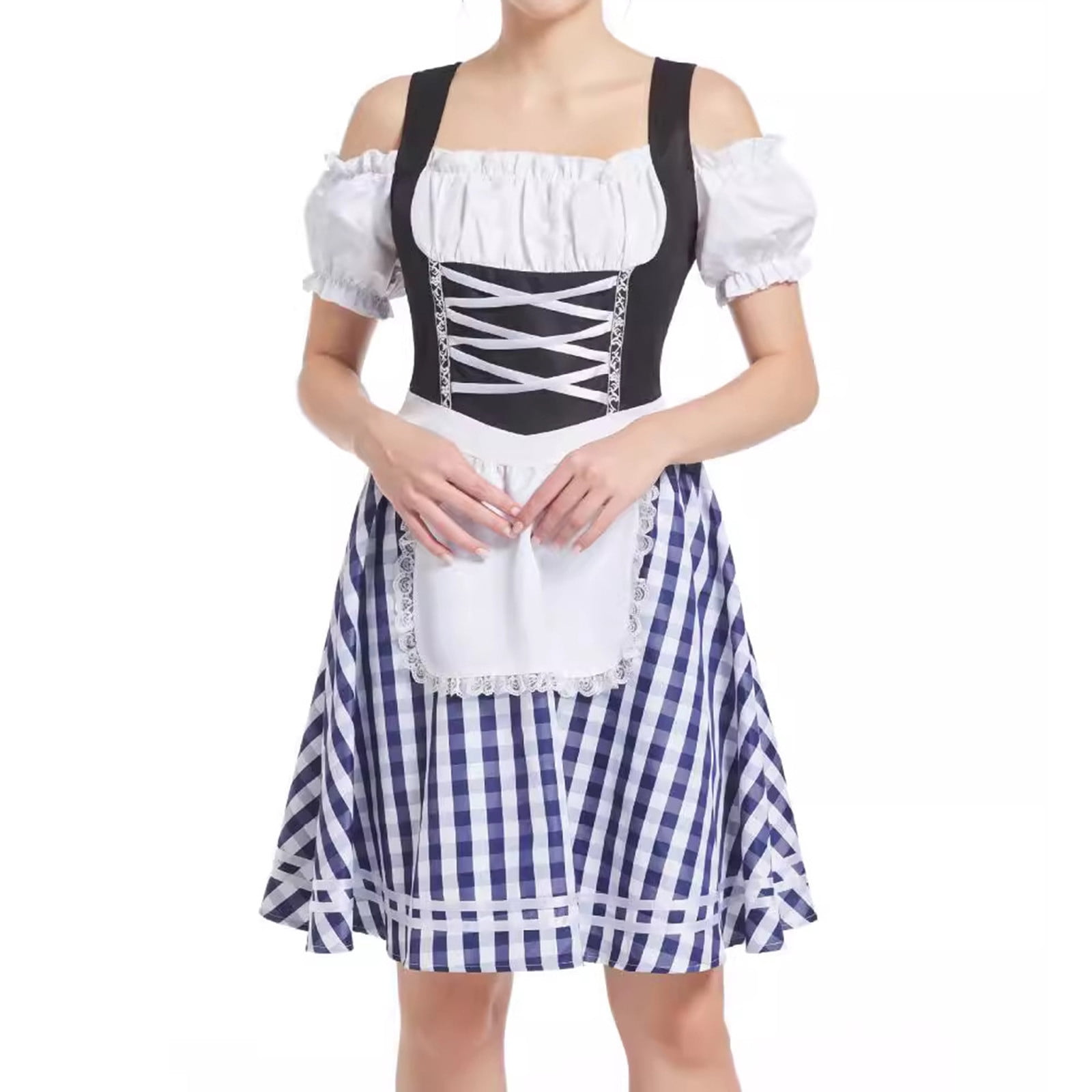 Drses Womens Boho Summer Dresses Costume Maidservant Cosplay Dress ...