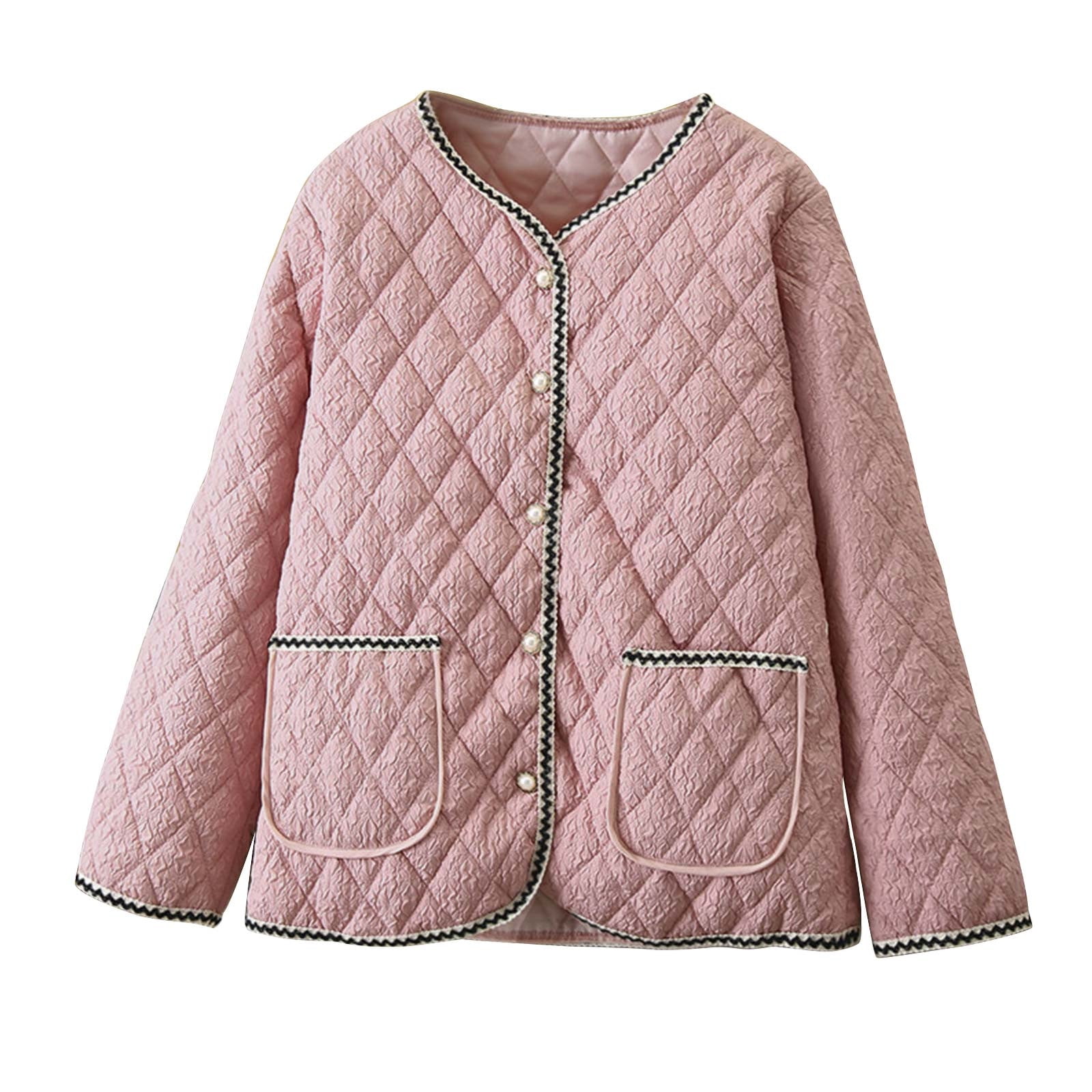 Drses Womens Puffer Coat Collared Quilted Jacket With Pockets Warm ...