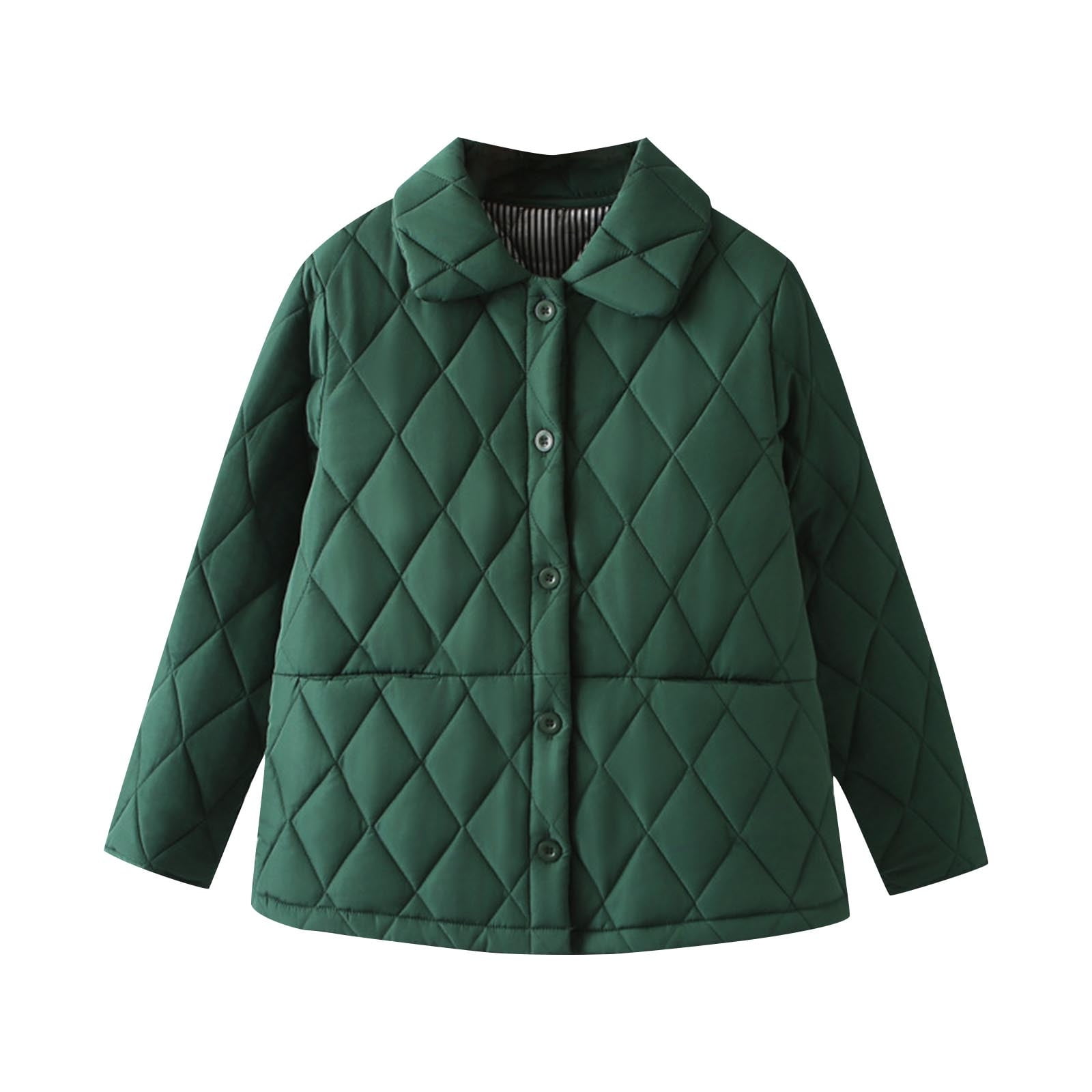 Drses Womens Puffer Coat Collared Quilted Jacket With Pockets Warm ...