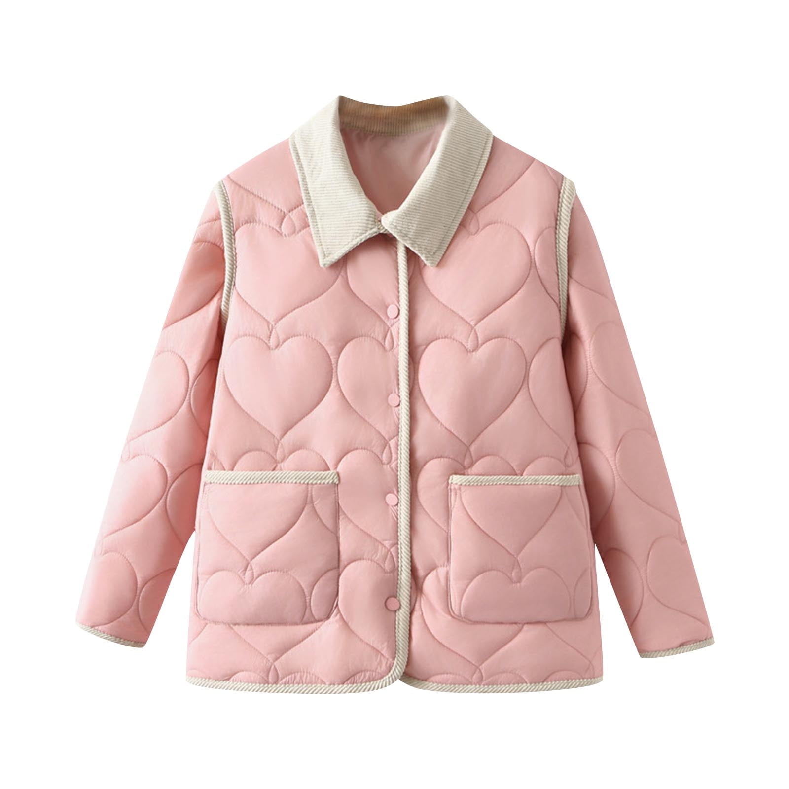 Drses Womens Puffer Coat Collared Quilted Jacket With Pockets Warm ...