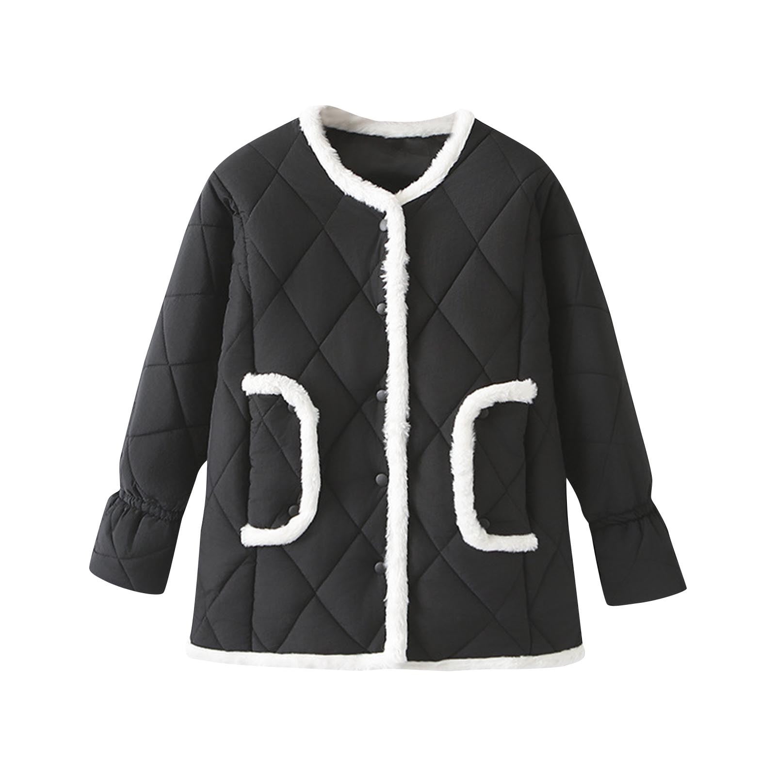 Drses Womens Puffer Coat Collared Quilted Jacket With Pockets Warm ...