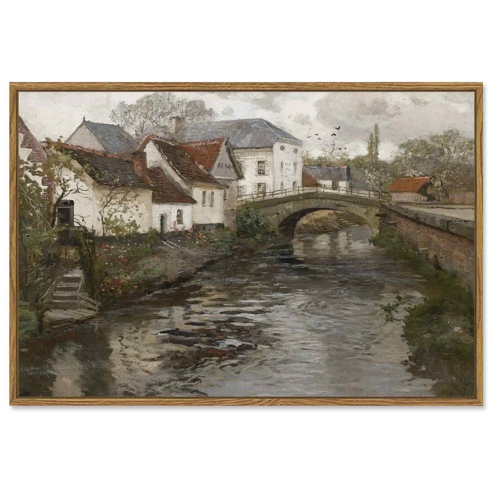 Drsoum 16x24in Canvas Wall Art Vintage Framed Classical Painting French ...