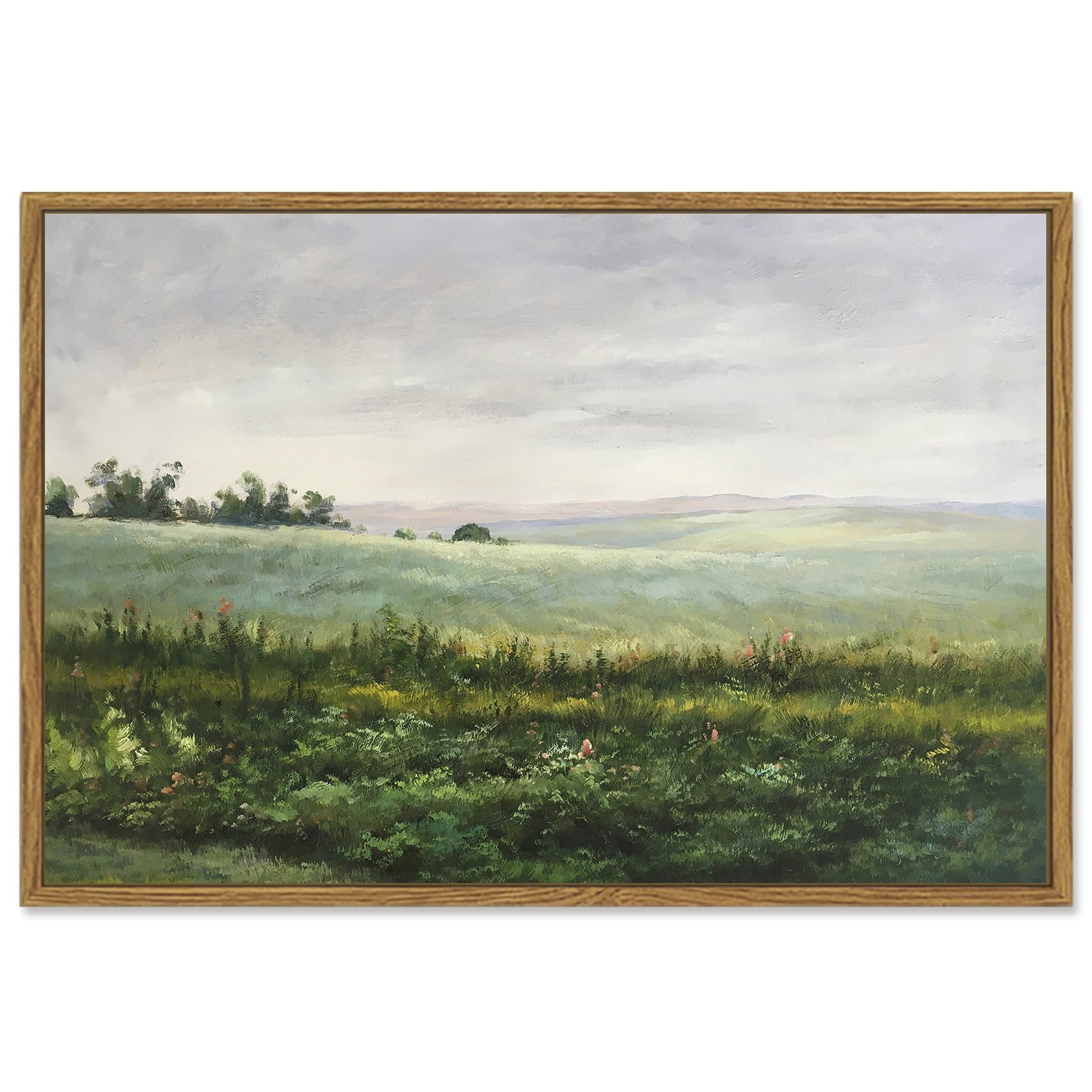 Drsoum 16x24in Landscape Vintage Canvas Wall Art Classical Framed ...