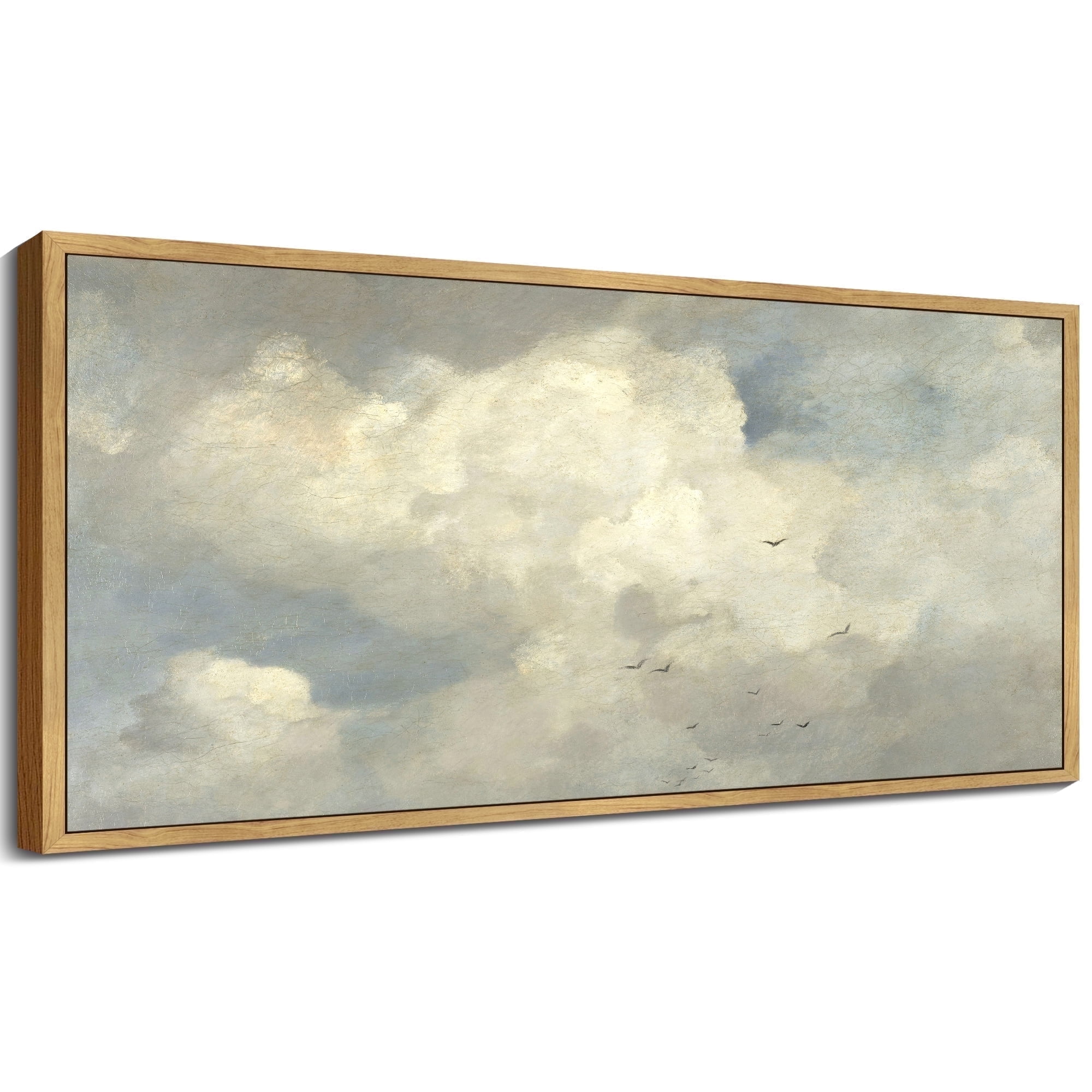 Drsoum 20x40in Natural Framed vintage sky cloud Wall Art Prints ...