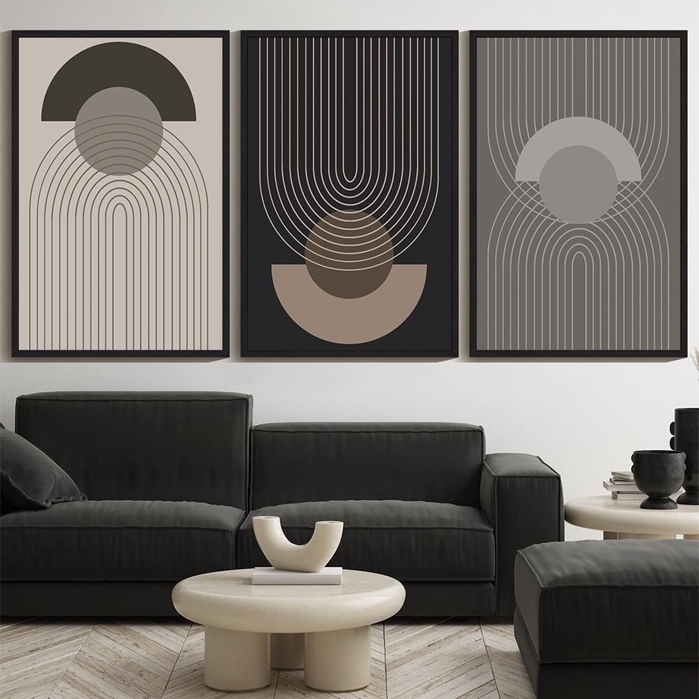 Drsoum Boho Vintage Canvas Print Wall Art 24x36in3pcs Black Framed ...