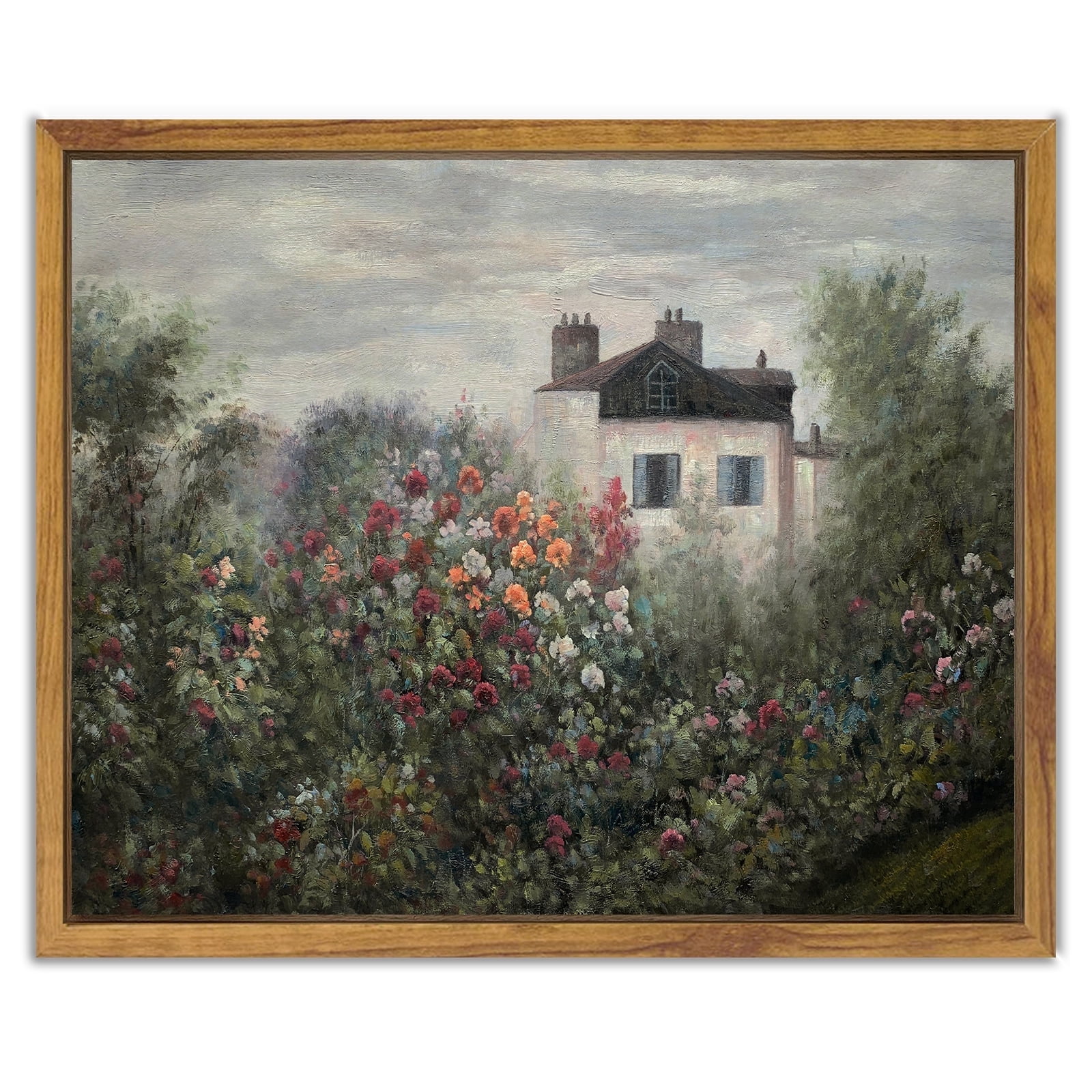 Drsoum Landscape Canvas Wall Art Vintage Classical Framed Paints Flower ...