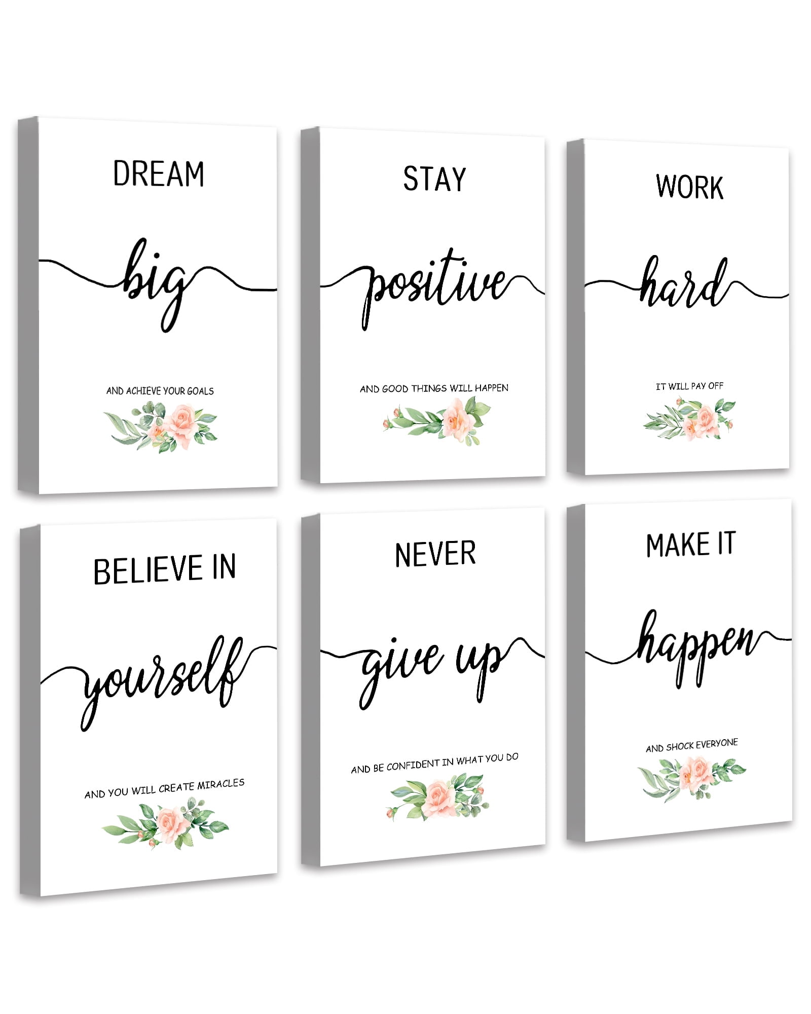 Drsoum Motivational Wall Art Home Office Inspirational Framed Wall ...