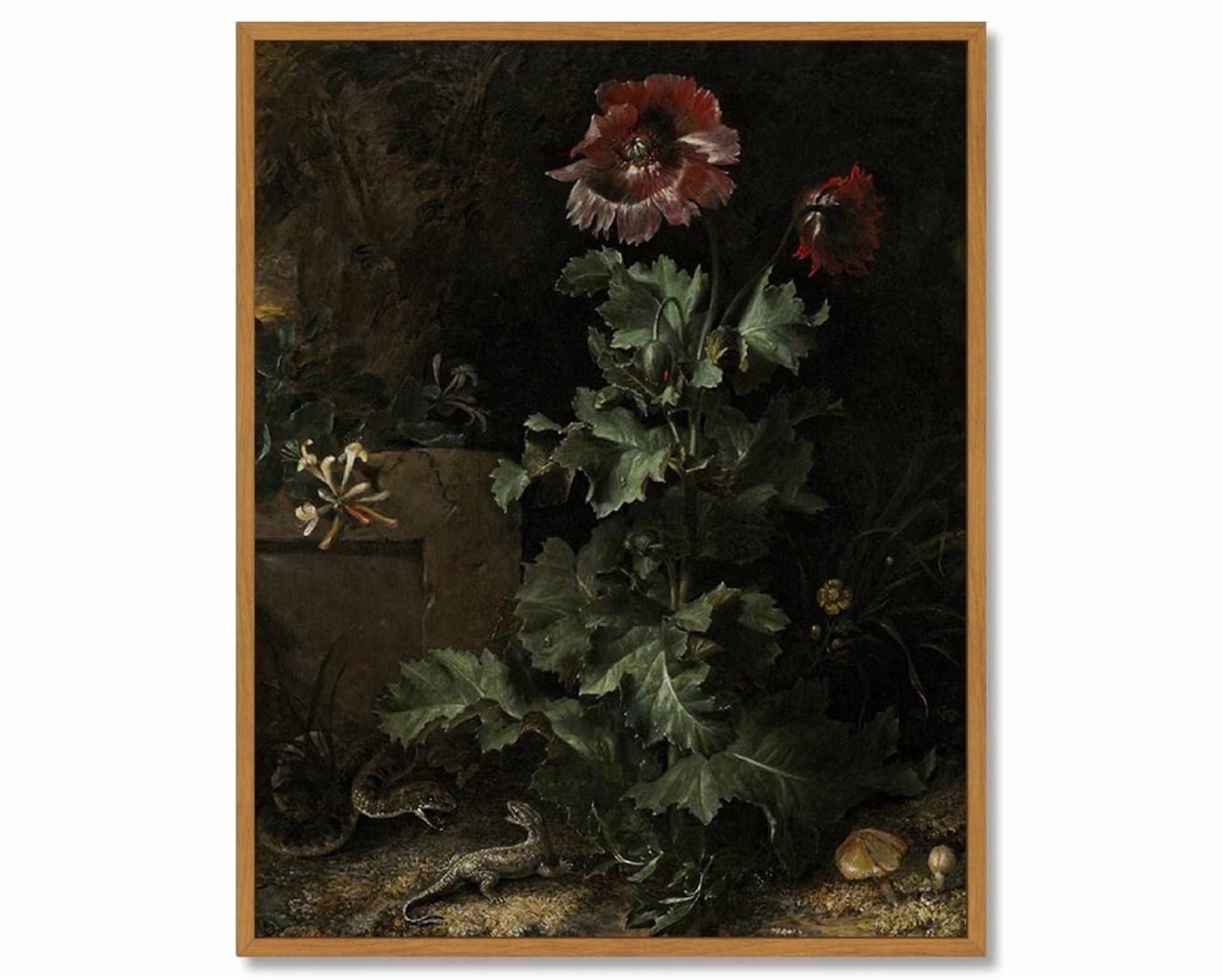 Drsoum Vintage Gothic Poppy Flower Wall Prints Classic Retro Farmhouse ...