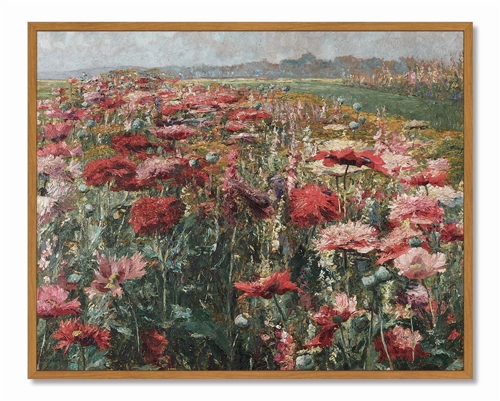 Drsoum Vintage Landscape Framed Wall Art Flower Field Wall Prints ...