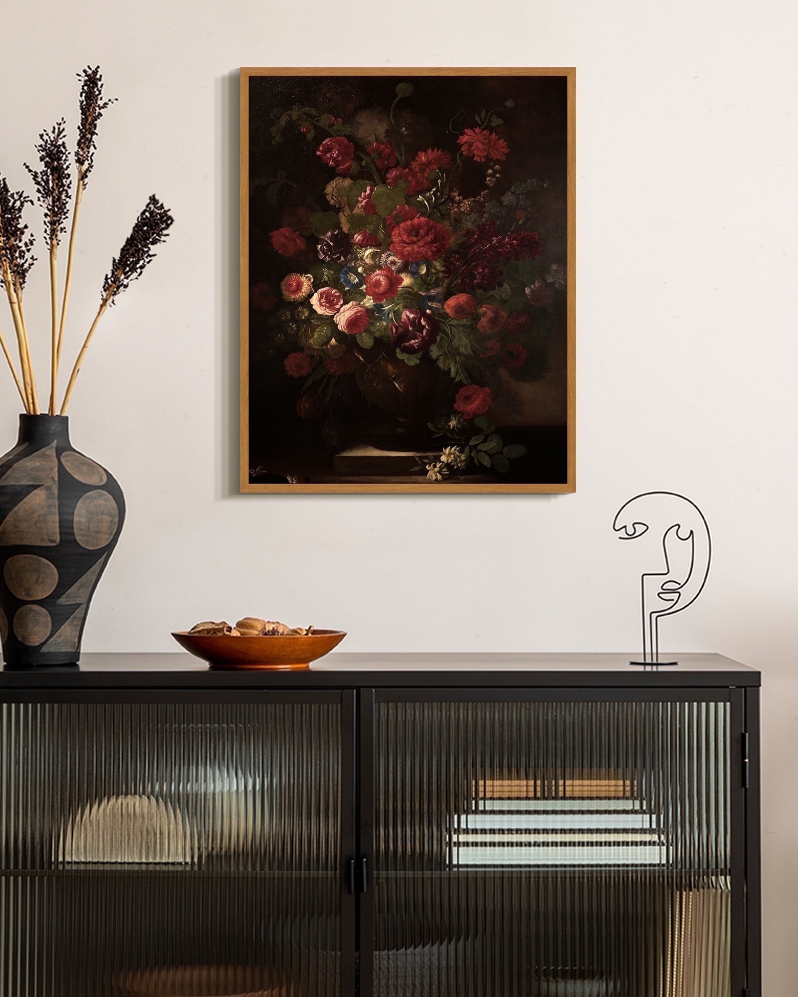 Drsoum Vintage Red Rose Floral Wall Prints Classic Retro Farmhouse ...