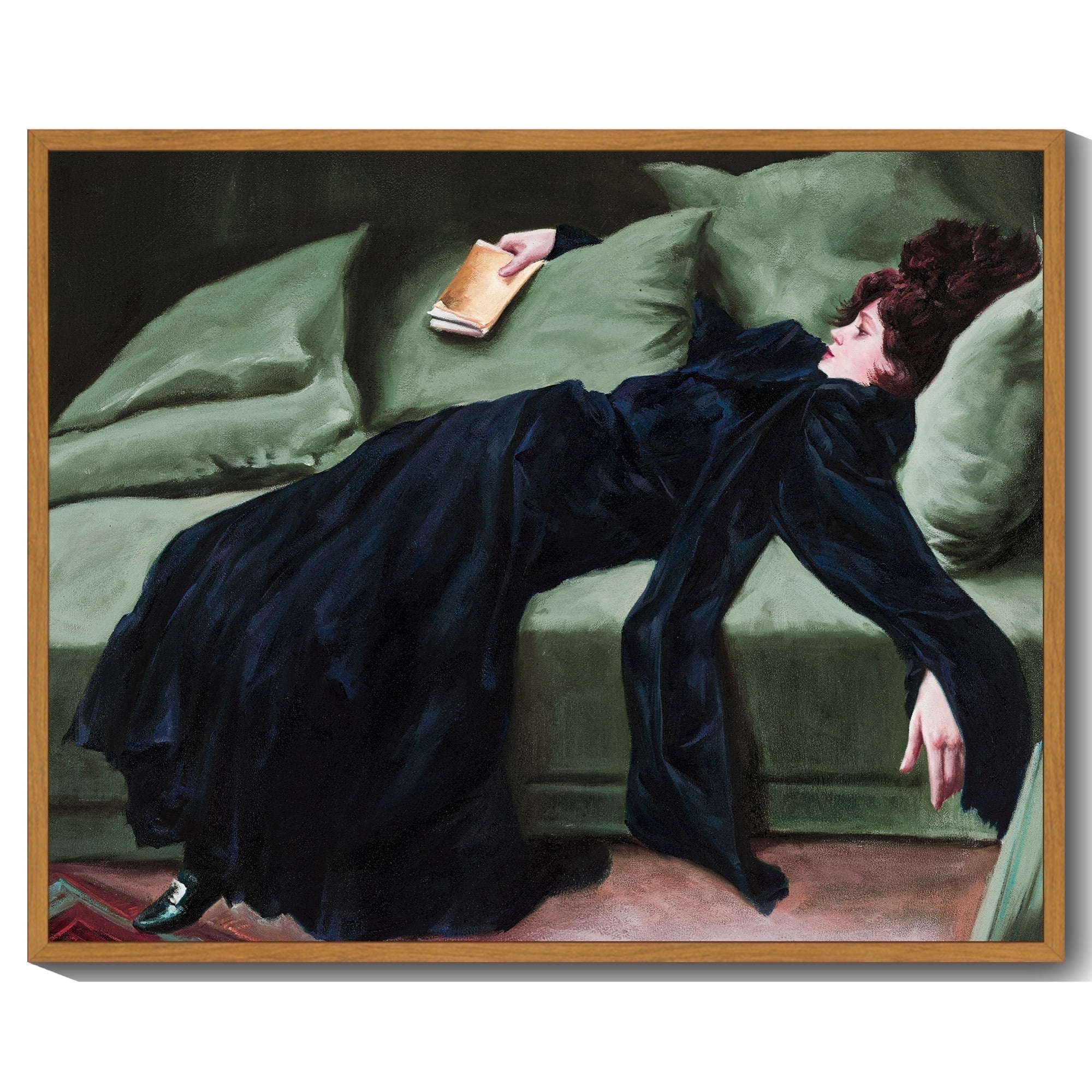 Drsoum Vintage Wall Art Classic Moody Decadent Young Woman After the ...