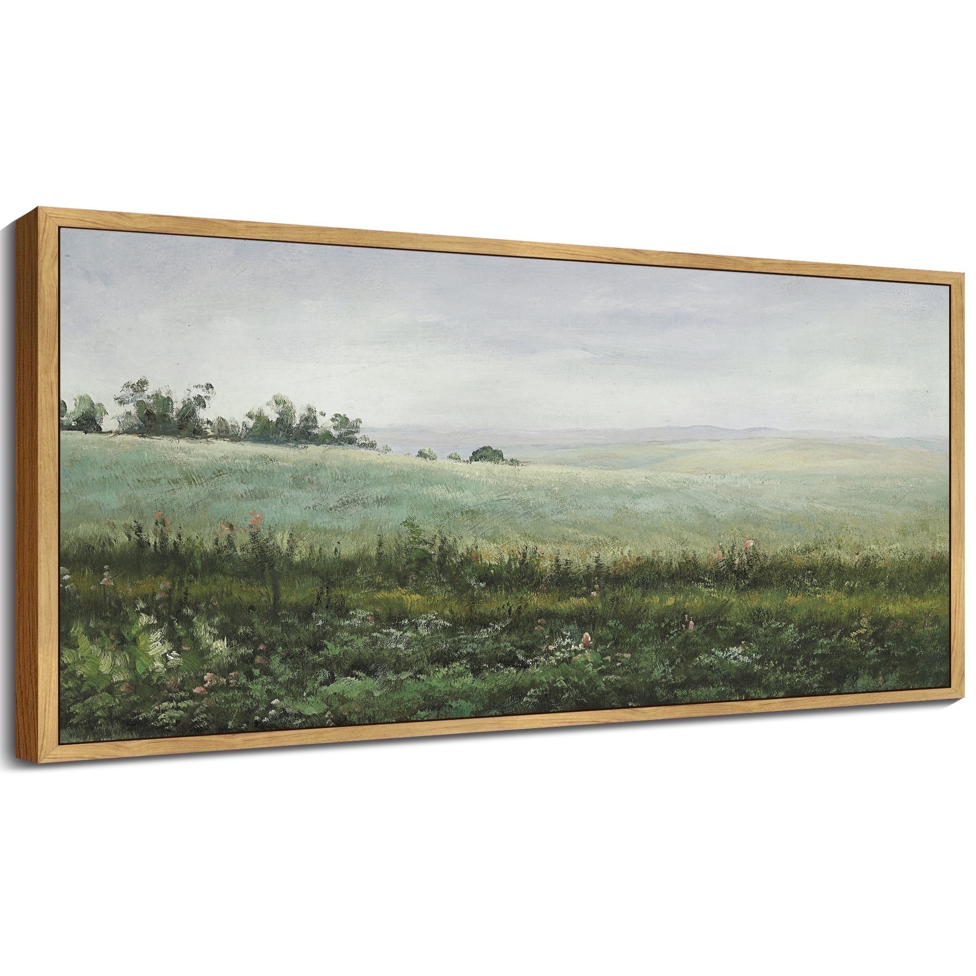 Drsoum Vintage Wall Art The Vast Grassland Landscape Painting Retro ...