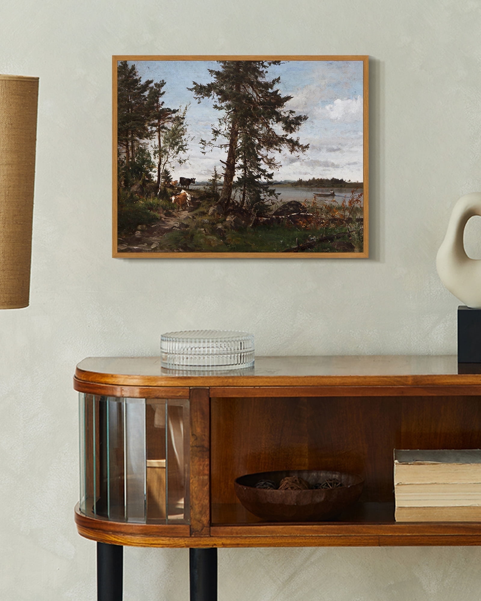 Drsoum Vintage Woodland Pathway Landscape Wall Art 11x14in Natural ...