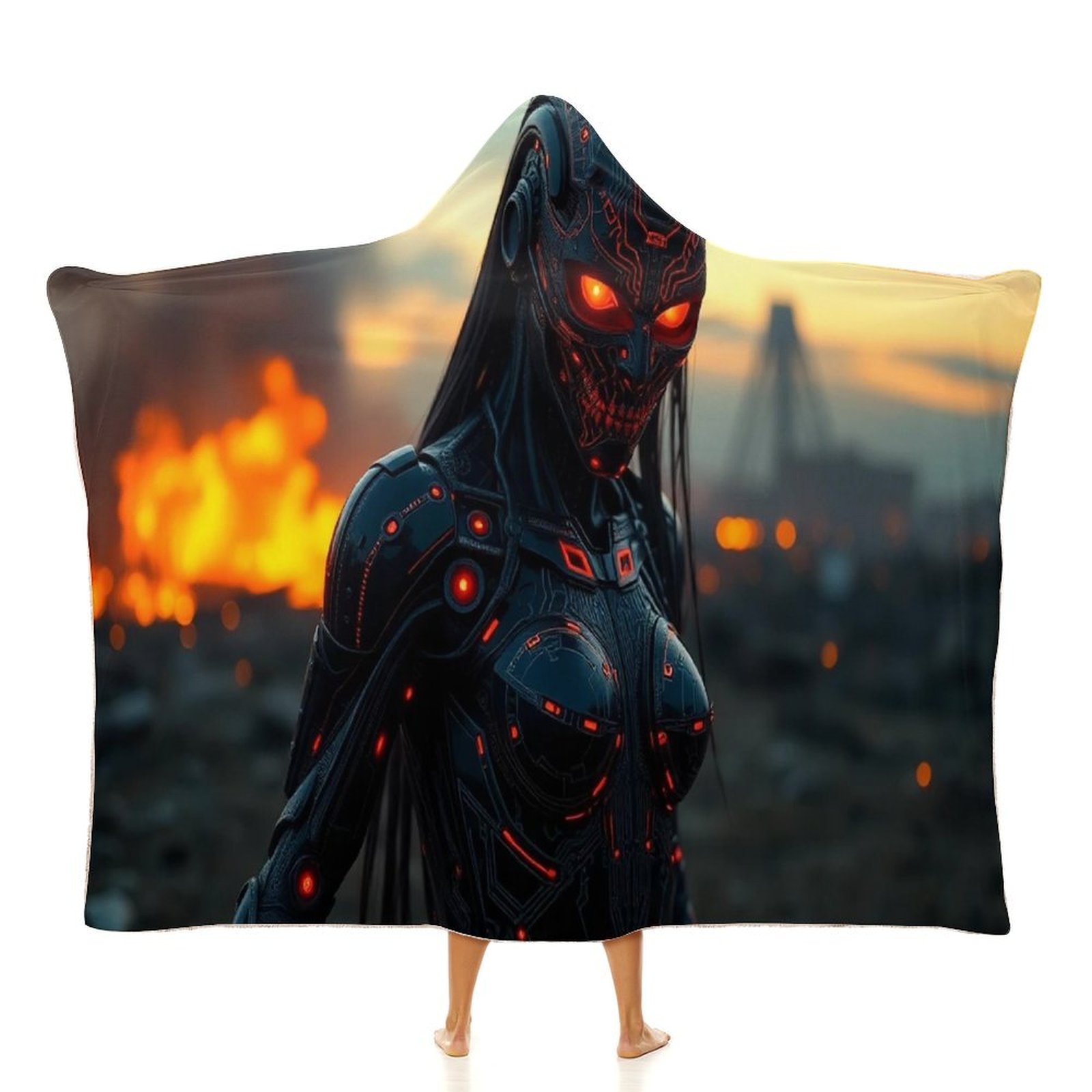 Drtiubtis Cyborg Girl Hooded Throw for Kids - Walmart.com