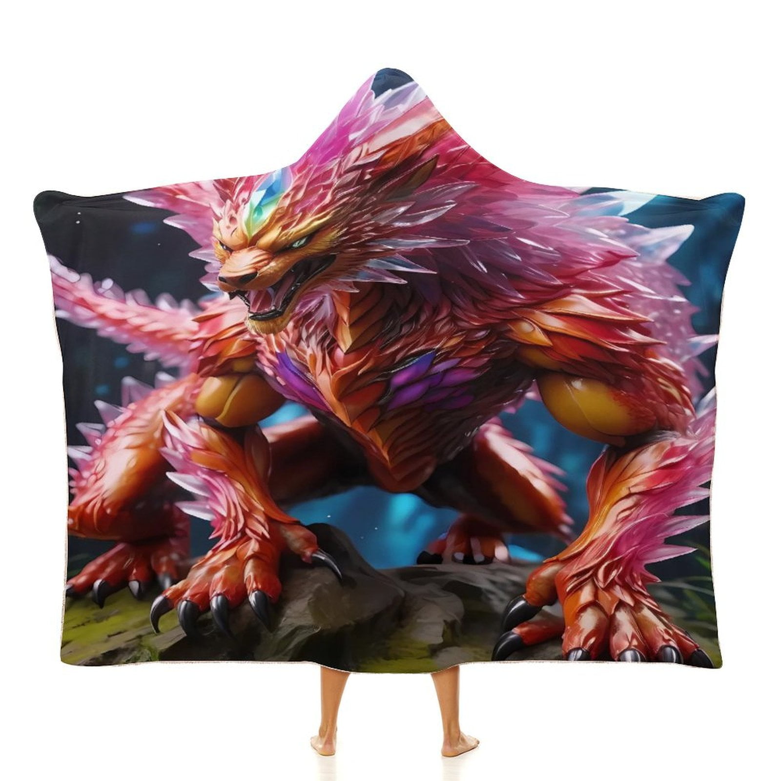 Drtiubtis Hooded Throw Wearable Plush Crystal Beast Tween Teen ...