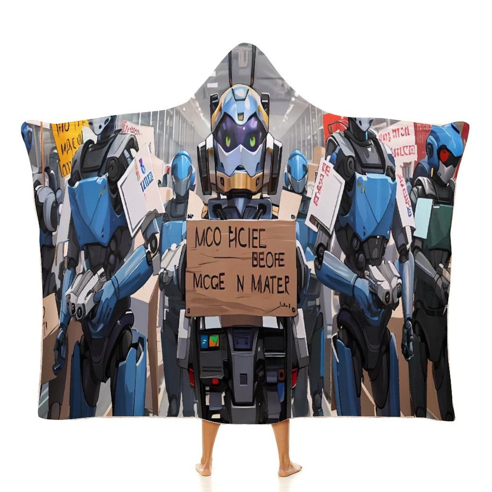Drtiubtis Mecha Art Rise of Robot Union Throw Blanket - Walmart.com