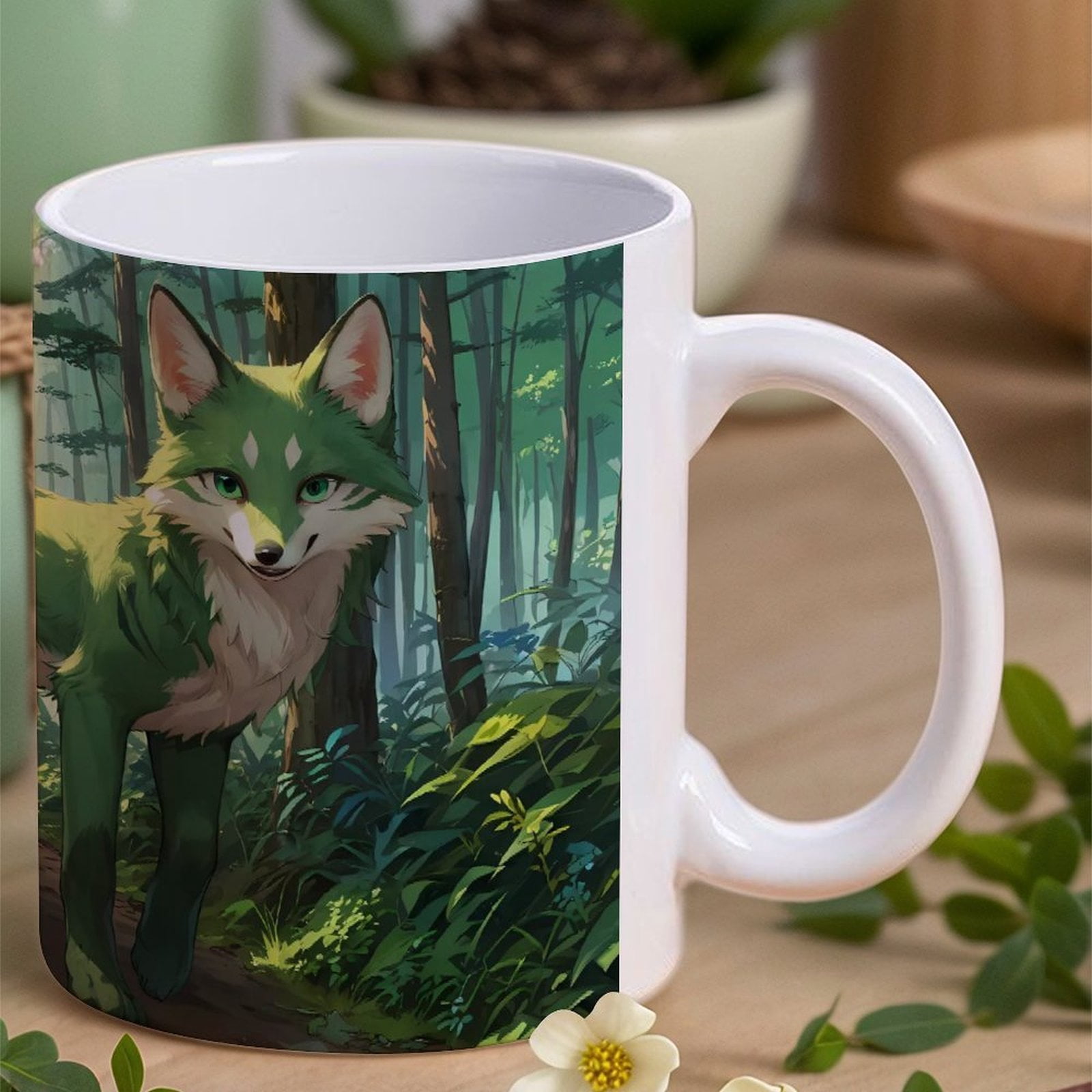 Drtiubtis Mug for Bathroom Rinnes Fox Form Birthday Gifts for Women ...