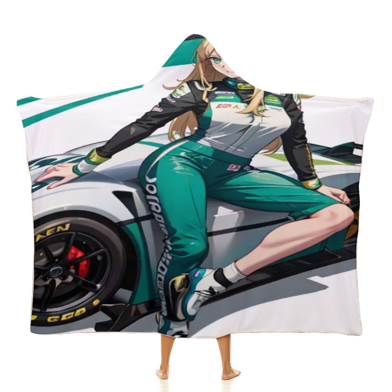 Drtiubtis Racing Poster Girl Hooded Throw Robe - Walmart.com