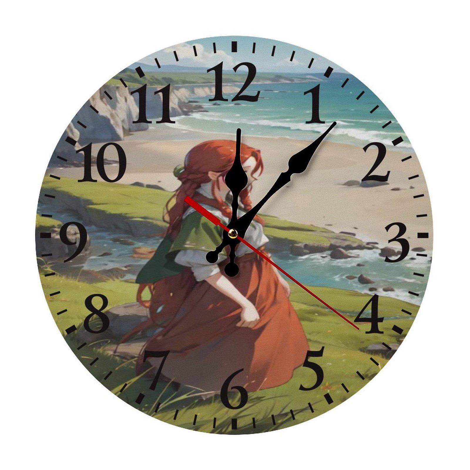 Drtiubtis Wall Clock Big Clock Wall Decor The Fair Maidens Longing ...