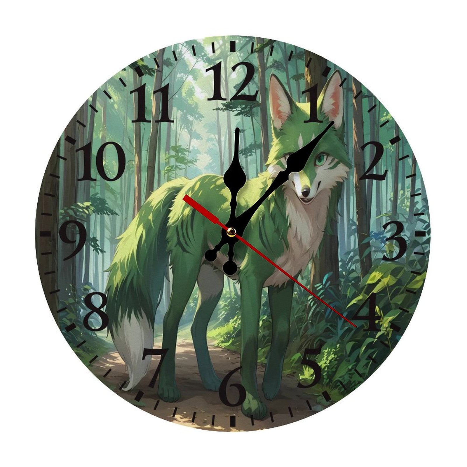 Drtiubtis Wall Clock Digital Wall Clock for Living Room Rinnes Fox Form ...