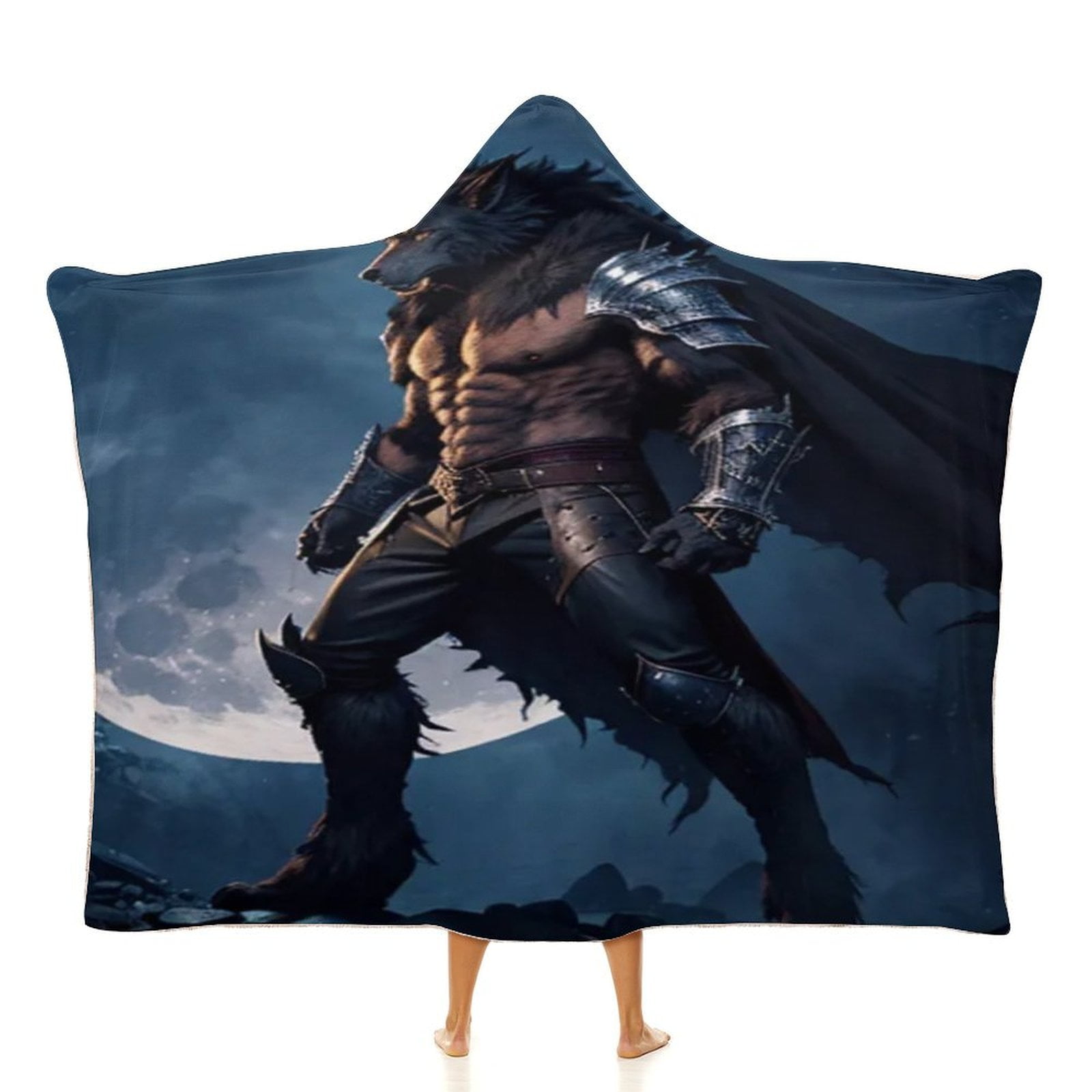 Drtiubtis Werewolf Hooded Throw Robe - Walmart.com