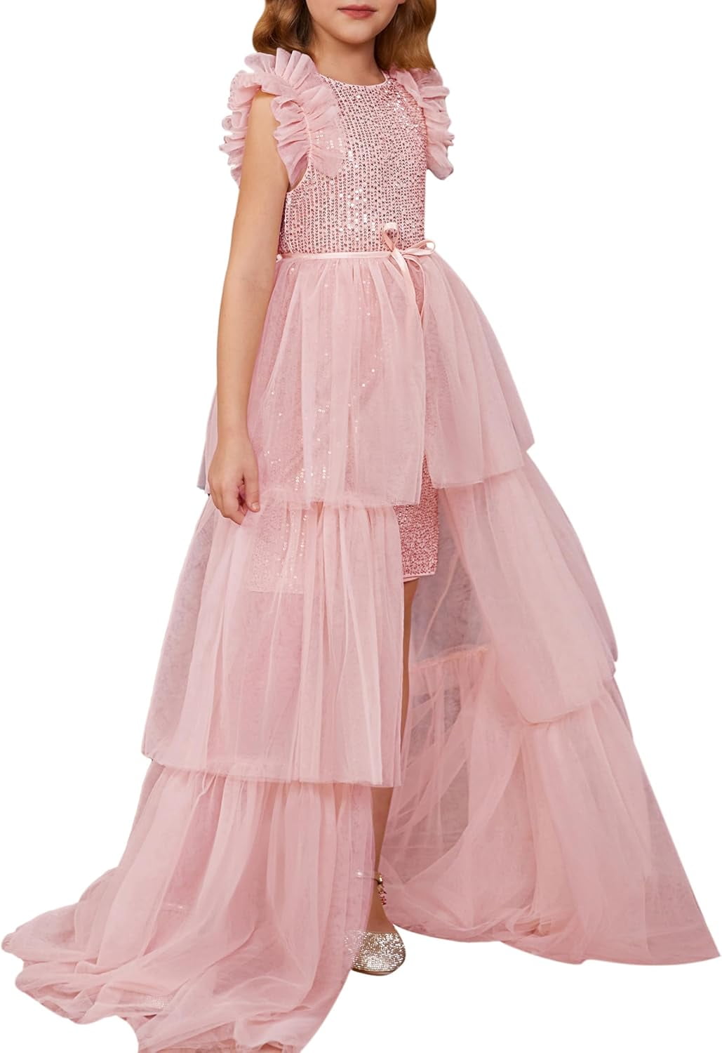 Drtj 2-14T Kids Teens Girls Dresses Sequin Party Formal Pageant Dress ...