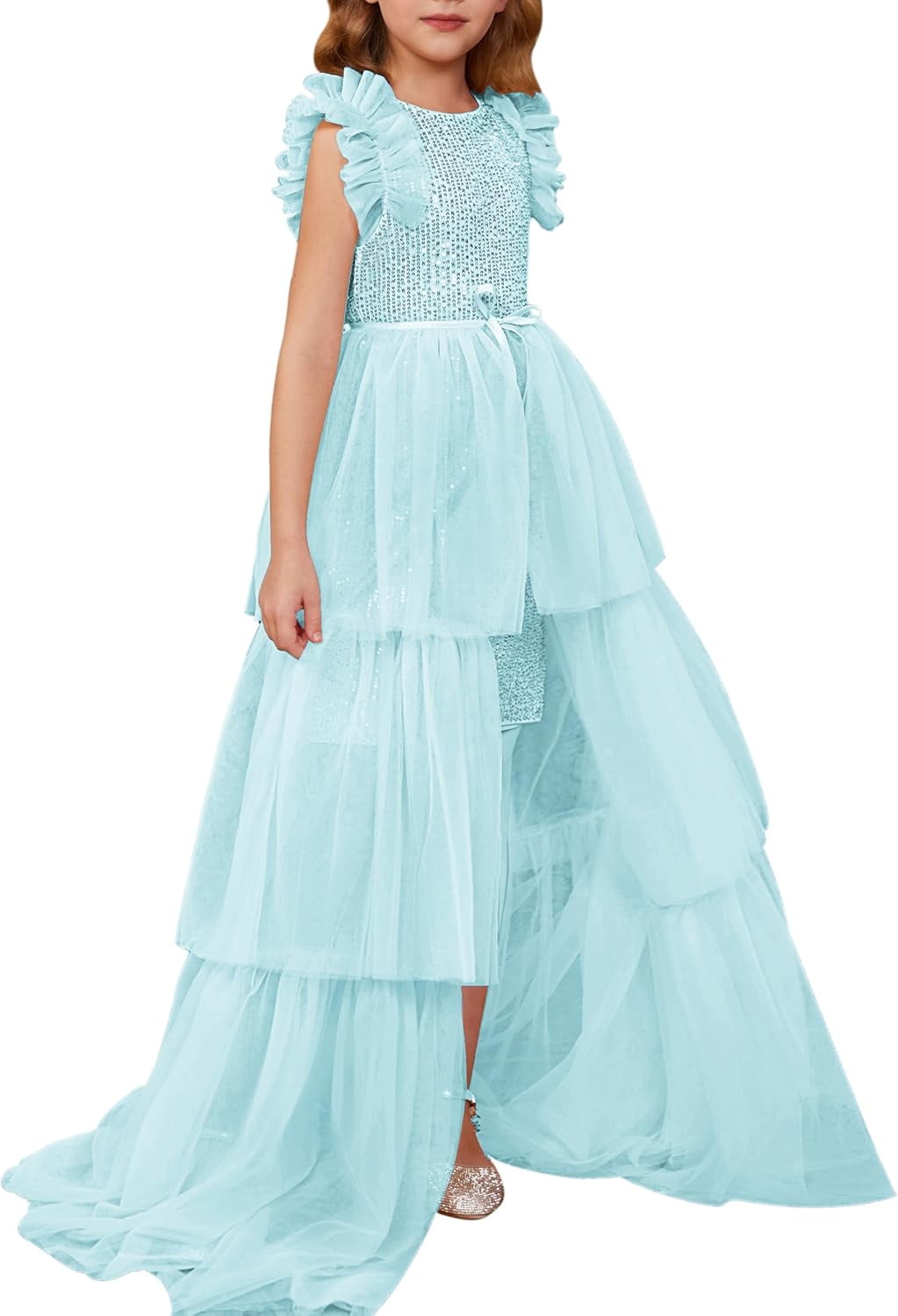 Drtj 2-14T Kids Teens Girls Dresses Sequin Party Formal Pageant Dress ...