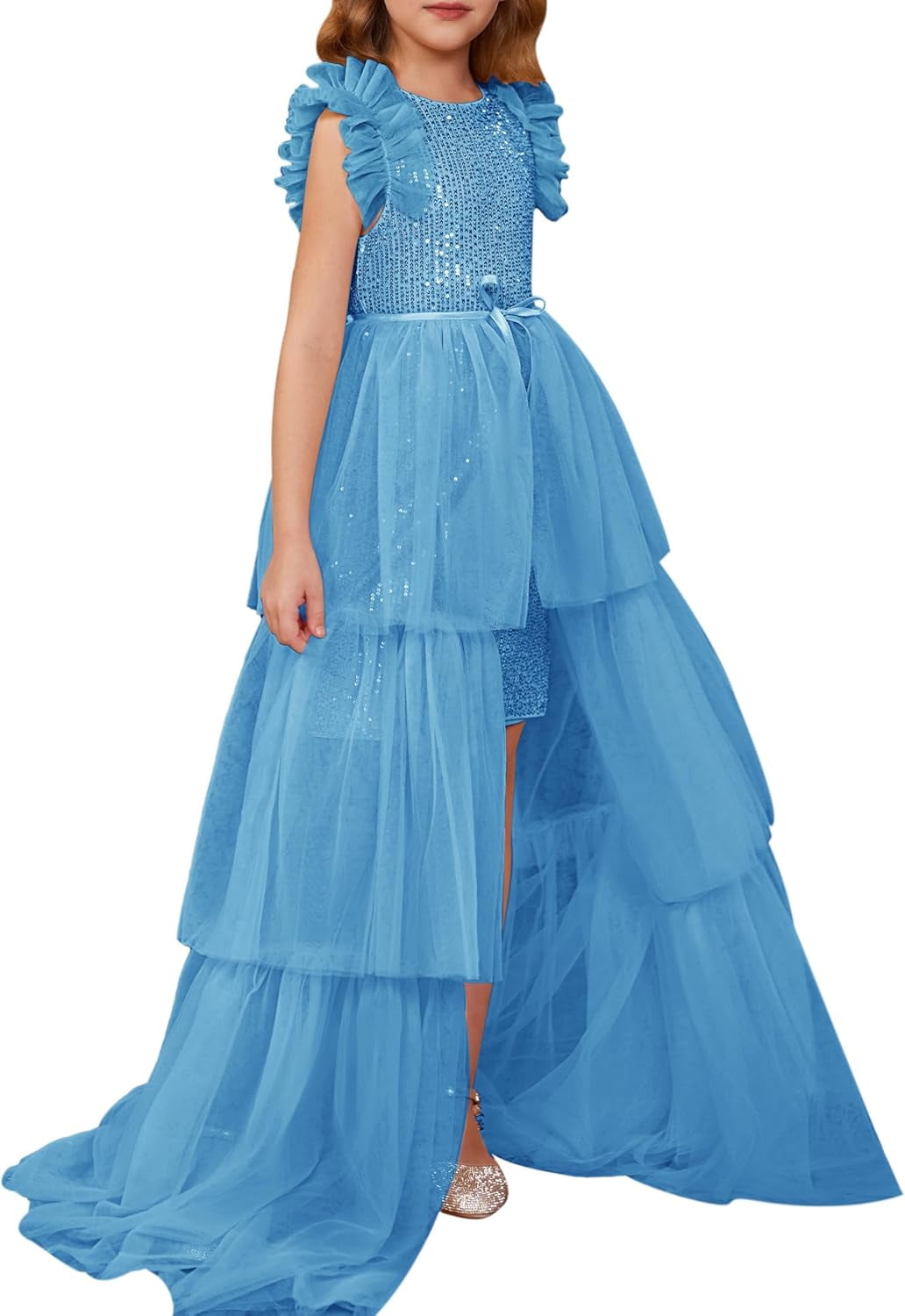 Drtj 2-14T Kids Teens Girls Dresses Sequin Party Formal Pageant Dress ...