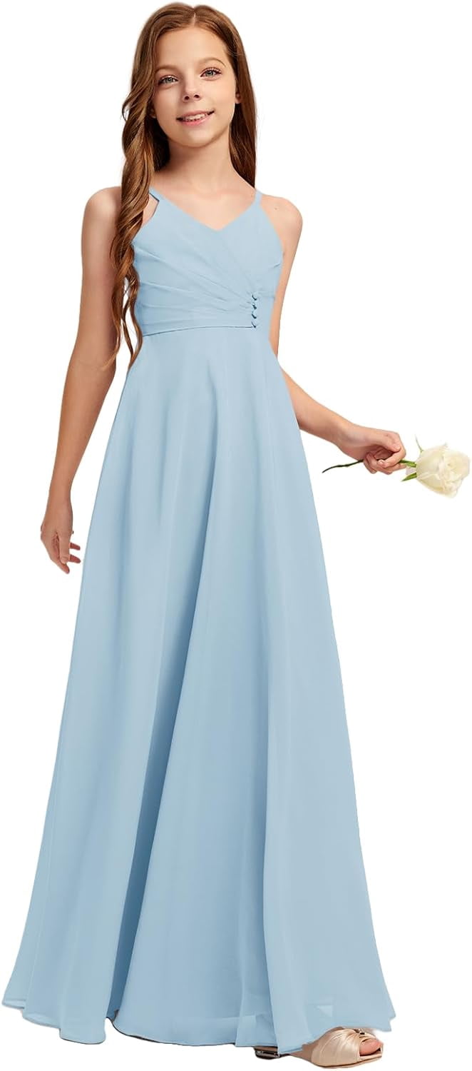 Drtj 2-14T Kids Teens Junior Bridesmaid Flower Girl Dresses A-line V ...